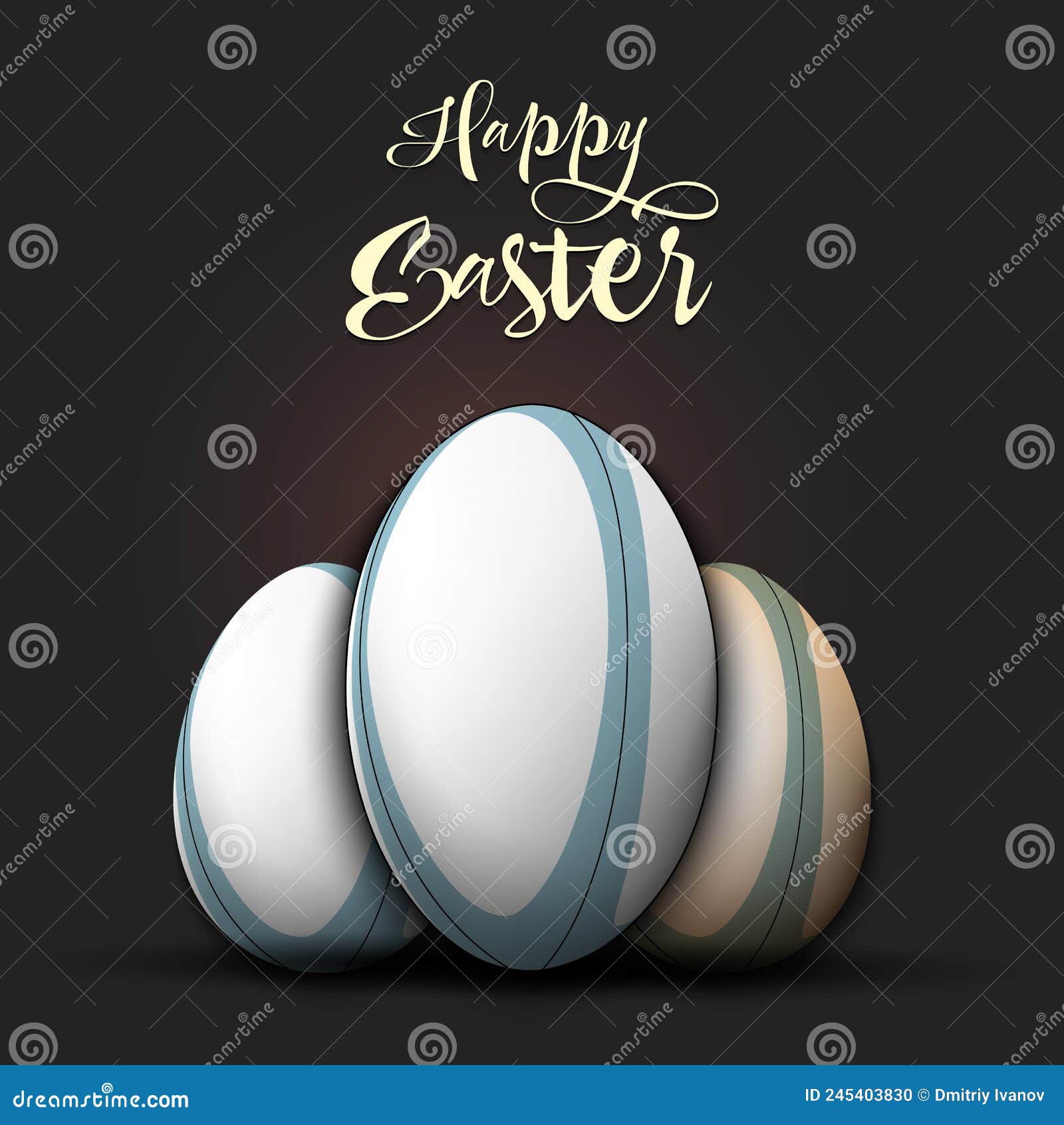 Happy Easter. Rugby Ball and Easter Eggs Stock Vector - Illustration of ...