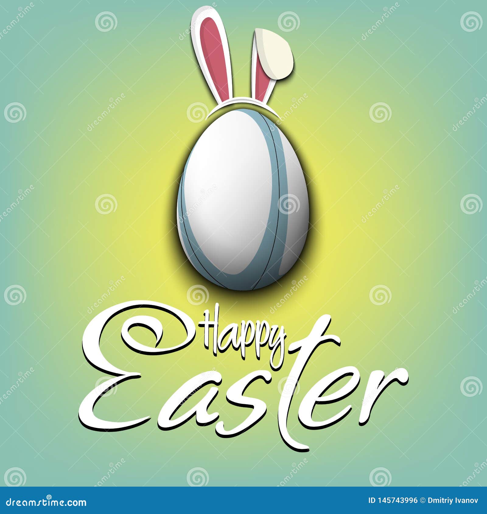 Happy Easter. Rugby Ball in the Form of a Egg Stock Vector ...