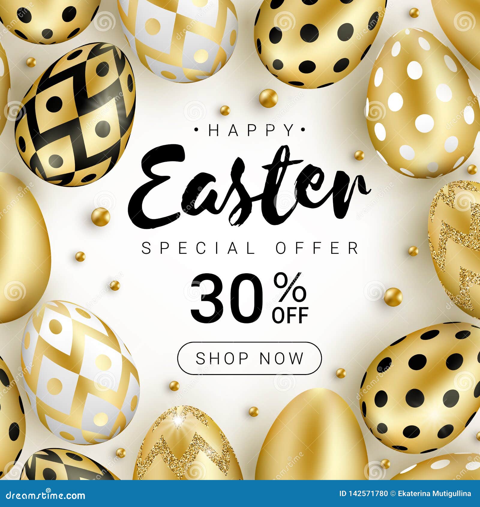 Happy Easter Sale Banner Square Stock Vector - Illustration of brochure ... Happy Easter Sale Banner Square Stock Vector - Illustration of brochure ...
