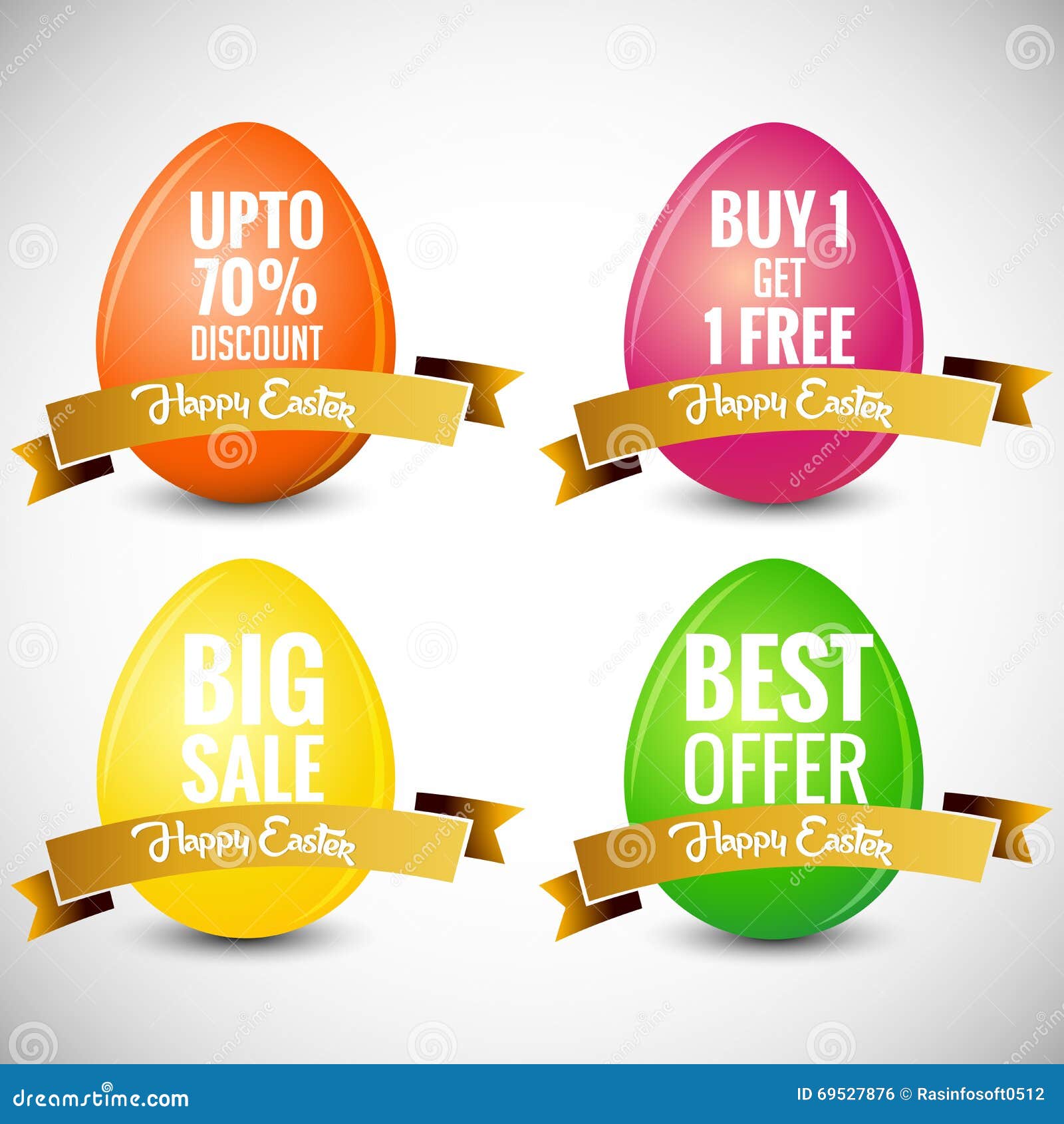 Happy Easter Sale stock illustration. Illustration of concept - 69527876