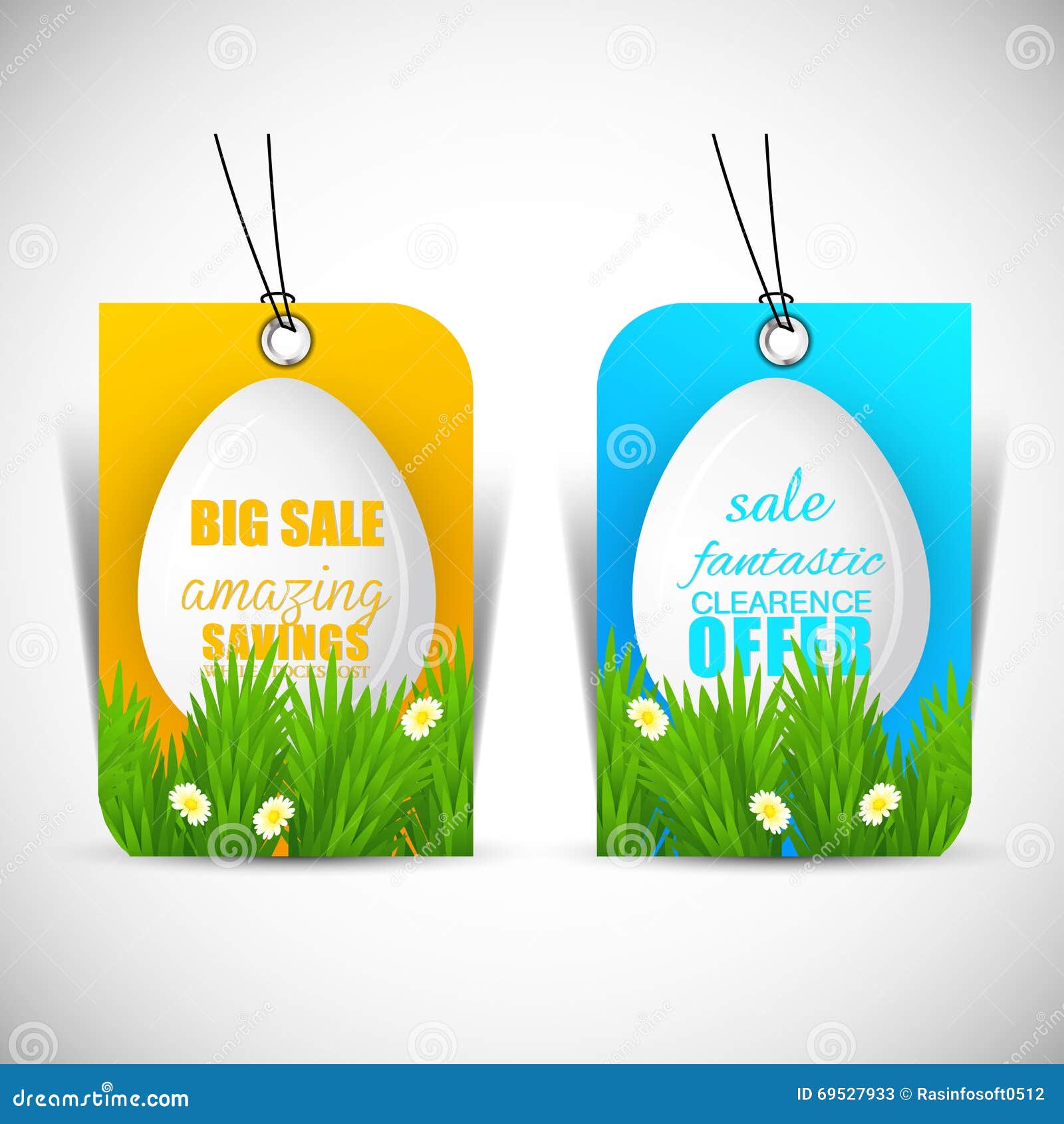Happy Easter Sale Tag stock illustration. Illustration of green - 69527933