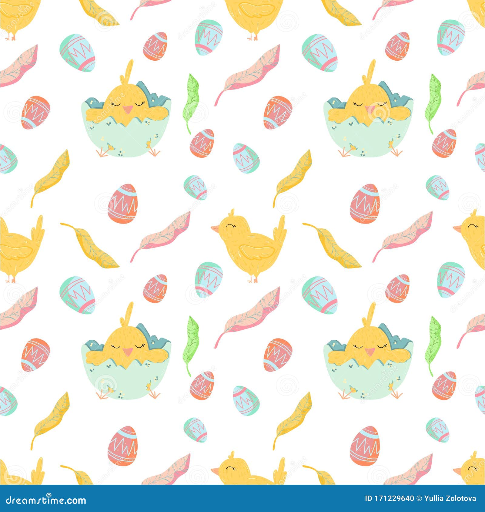 Happy Easter Seamless Pattern, Spring ,colorful Festive Easter Holiday ...