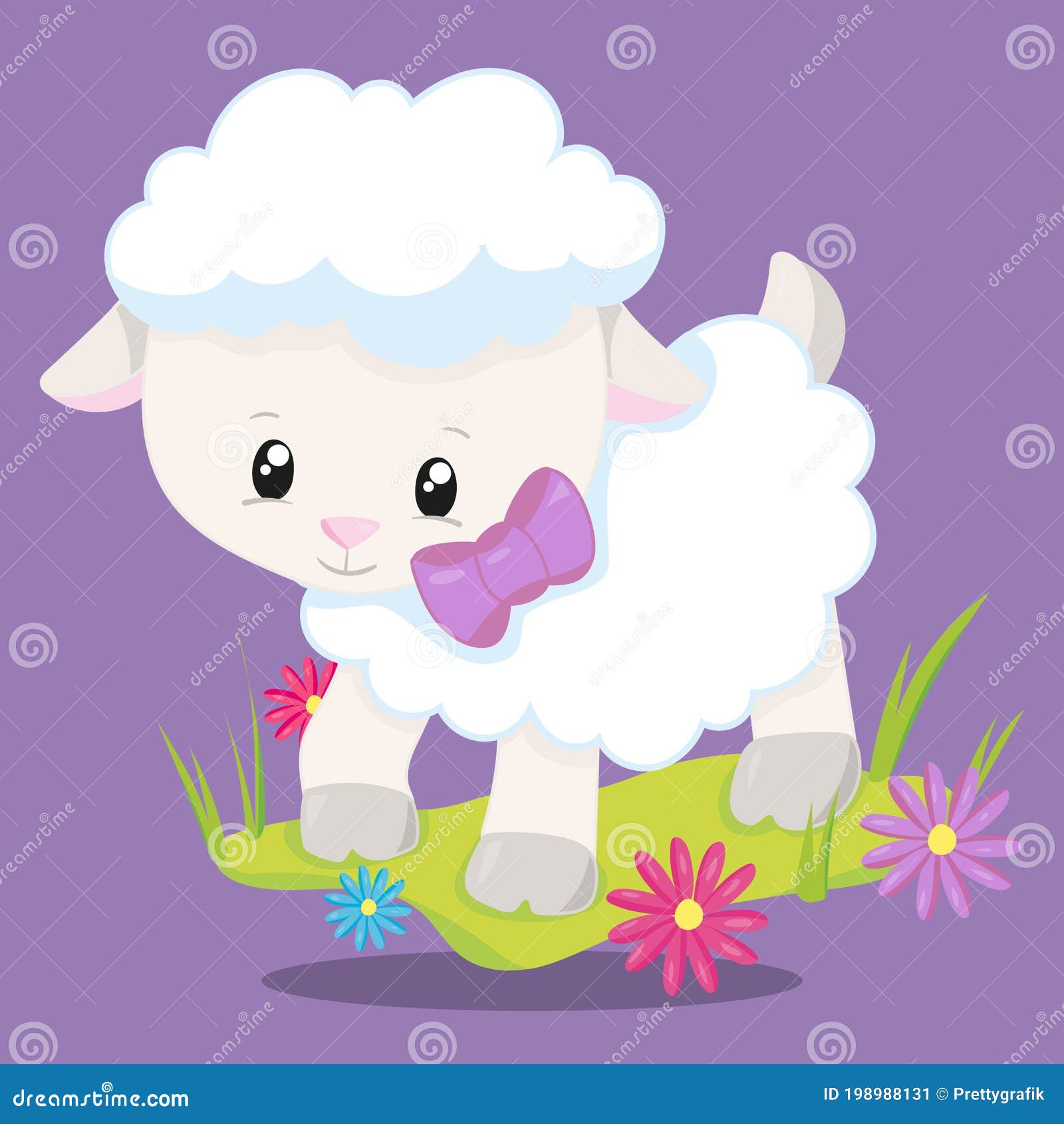 Happy Easter Sheep in Field 04 Stock Vector - Illustration of easter ...