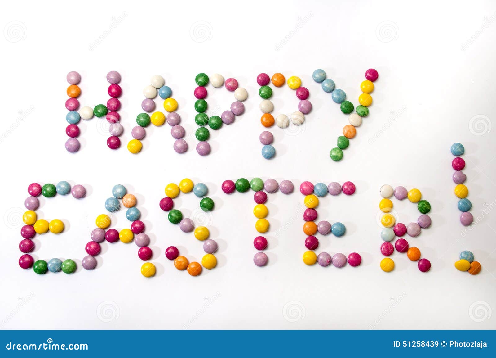 Happy Easter Sign of the Colored Chocolate Candies Stock Image - Image ...