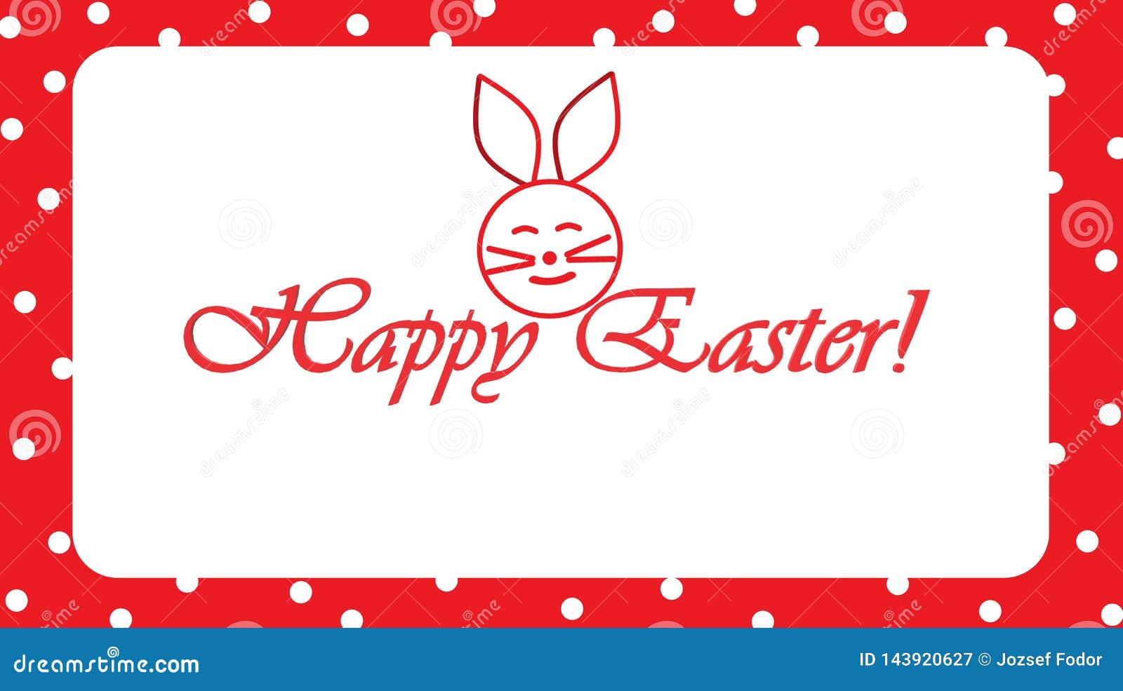 `Happy Easter!` Simple Red Card Stock Illustration - Illustration of ...