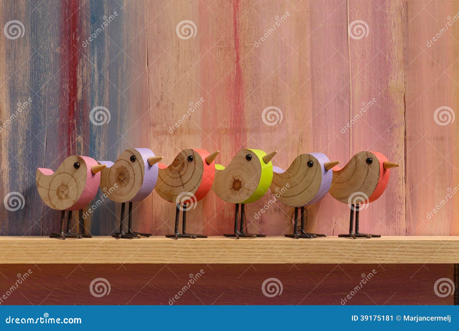 Happy Easter Singing Wooden Birds Background Stock Image - Image of ...