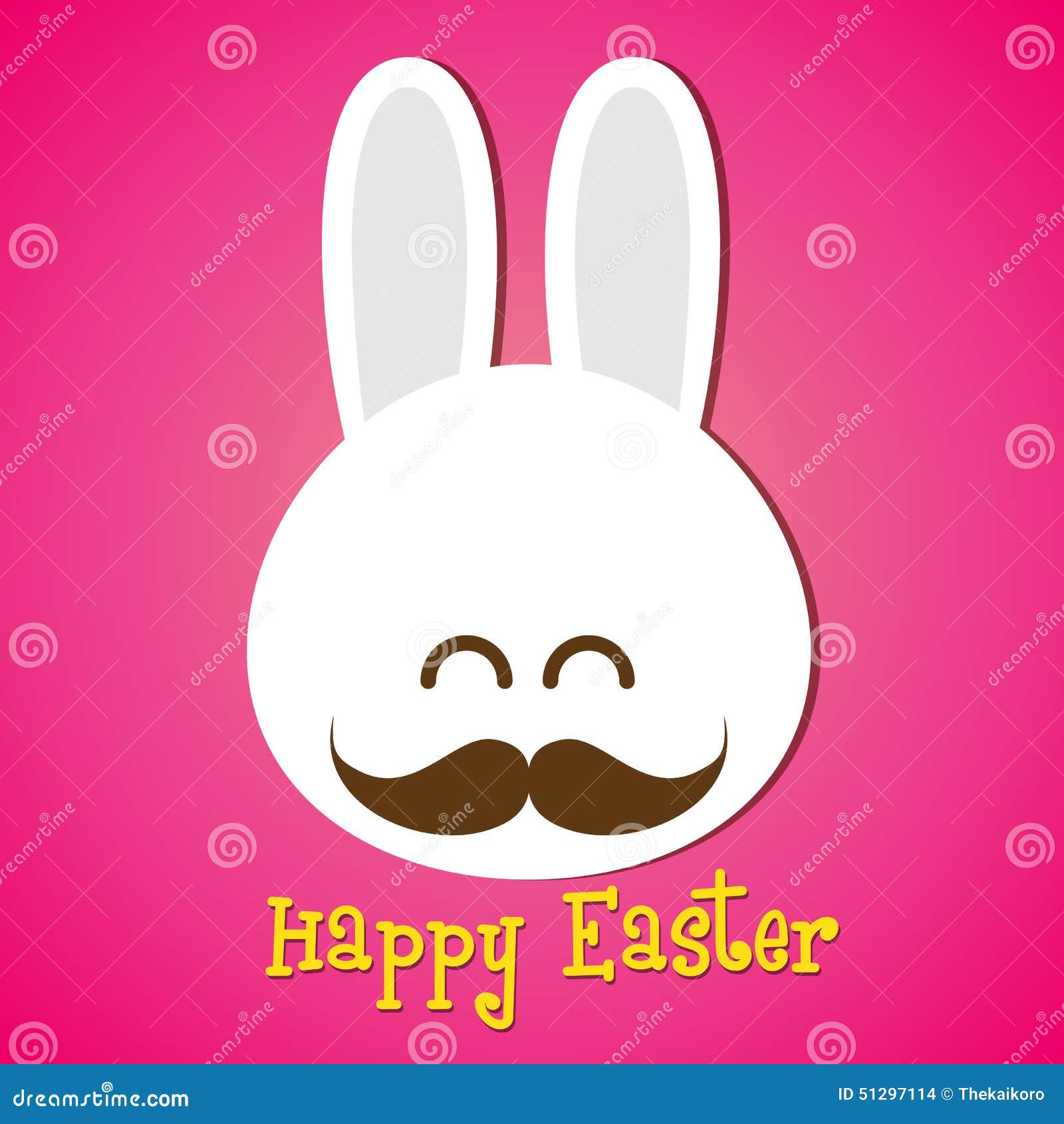 Happy Easter Smile Rabbit Bunny Cartoon 002 Stock Illustration ...