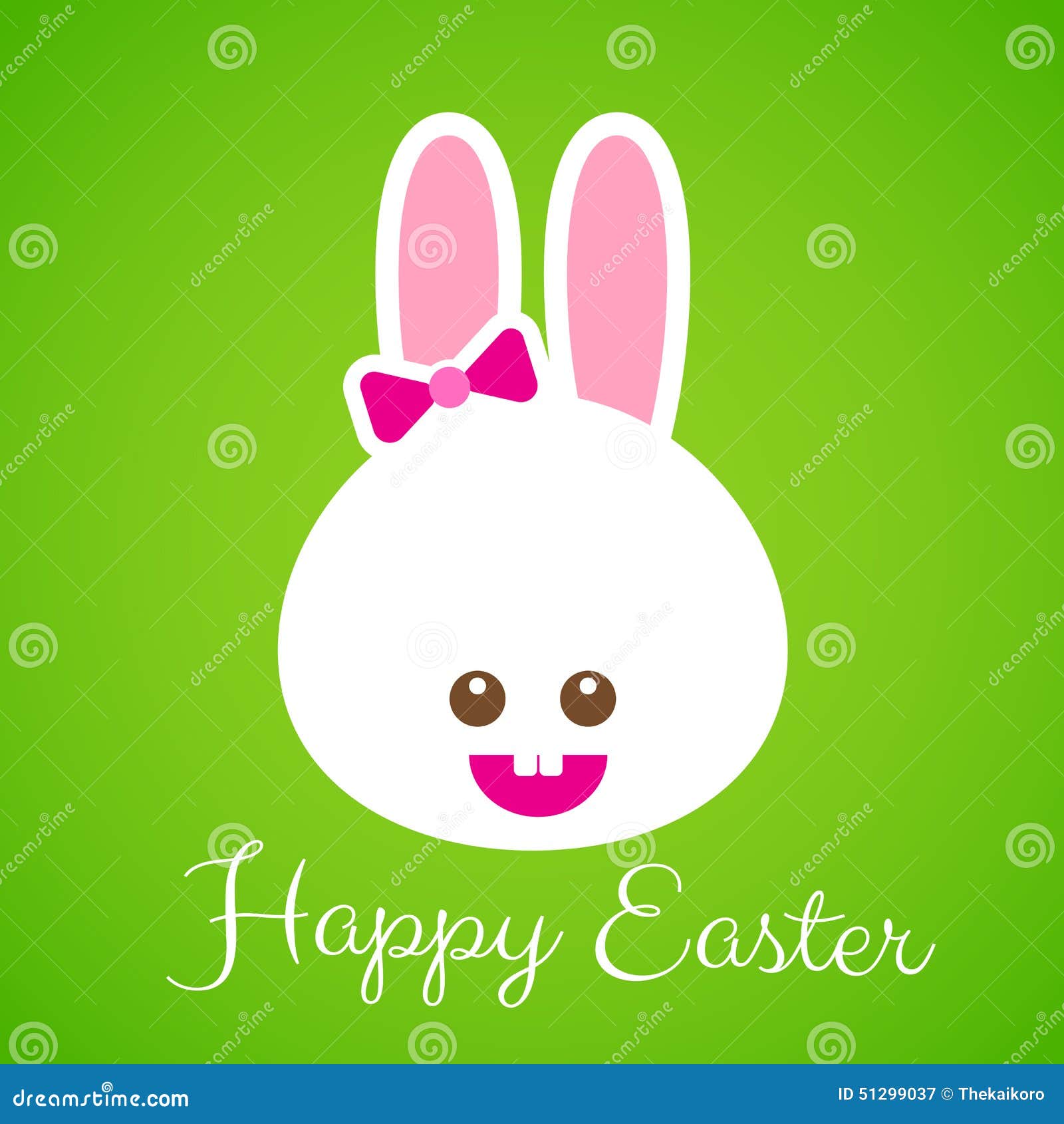 Happy Easter Smile Rabbit Bunny Cartoon 001 Stock Illustration ...