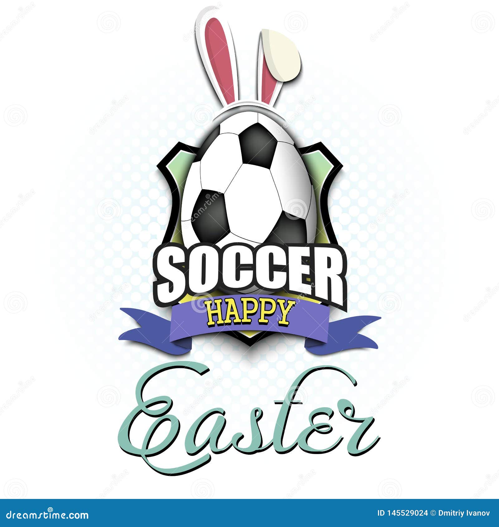 Happy Easter. Soccer Ball in the Form of a Egg Stock Vector ...
