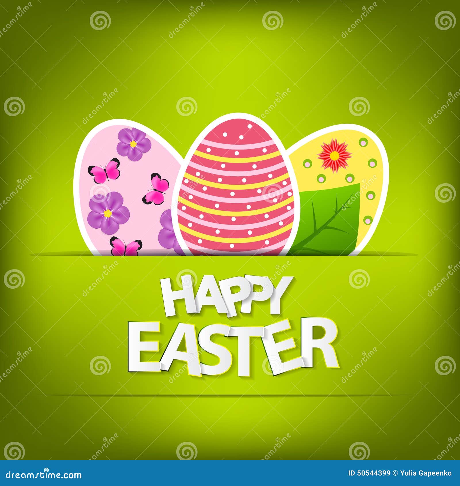 Happy Easter Spring Background Vector Illustration Stock Vector ...