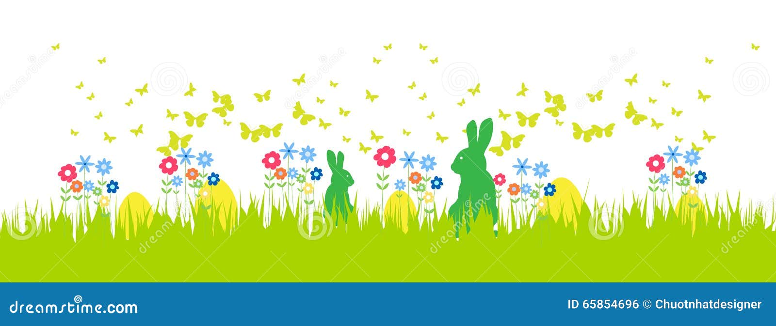 Happy Easter. Spring Banner Stock Illustration - Illustration of easter ...