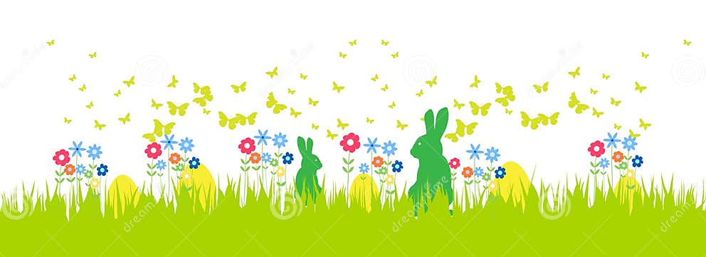 Happy Easter. Spring Banner Stock Illustration - Illustration of easter ...