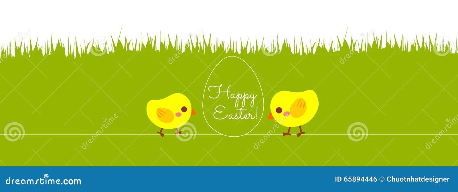 Happy Easter. Spring Banner Stock Illustration - Illustration of ...