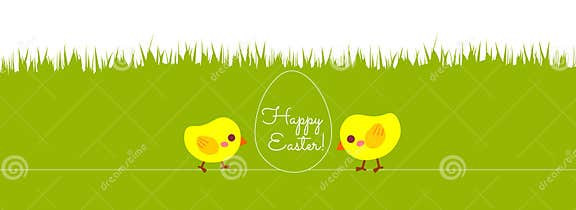 Happy Easter. Spring Banner Stock Illustration - Illustration of happy ...