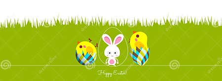 Happy Easter. Spring Banner Stock Illustration - Illustration of easter ...