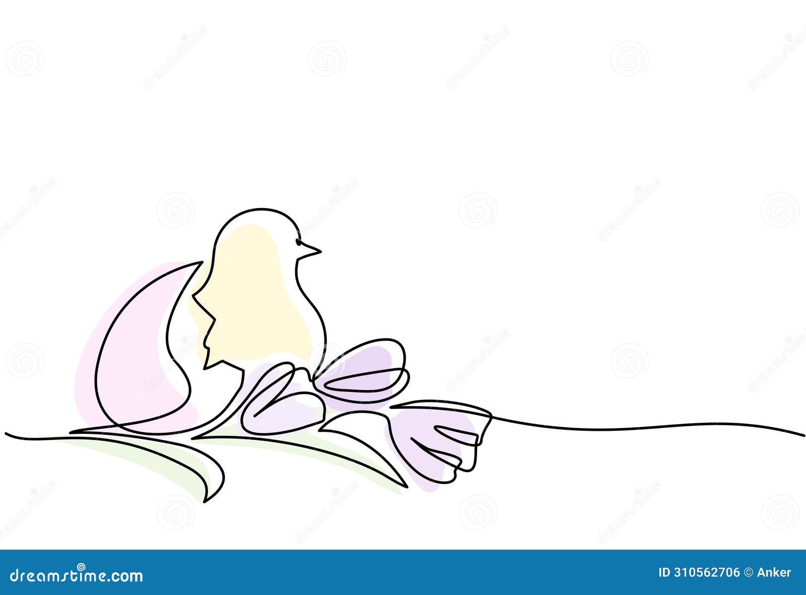 Happy Easter Spring Decoration. Easter Eggs, Chicks and Flowers Stock ...