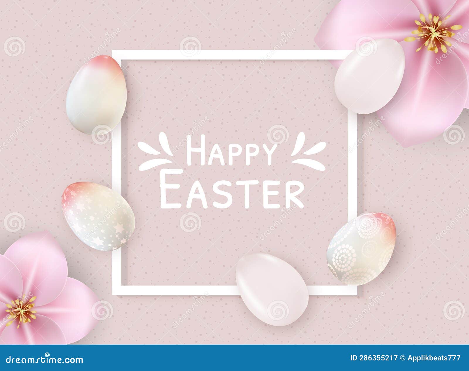 Happy Easter Spring Holiday Background Illustration Stock Vector - Illustration of bunny ...
