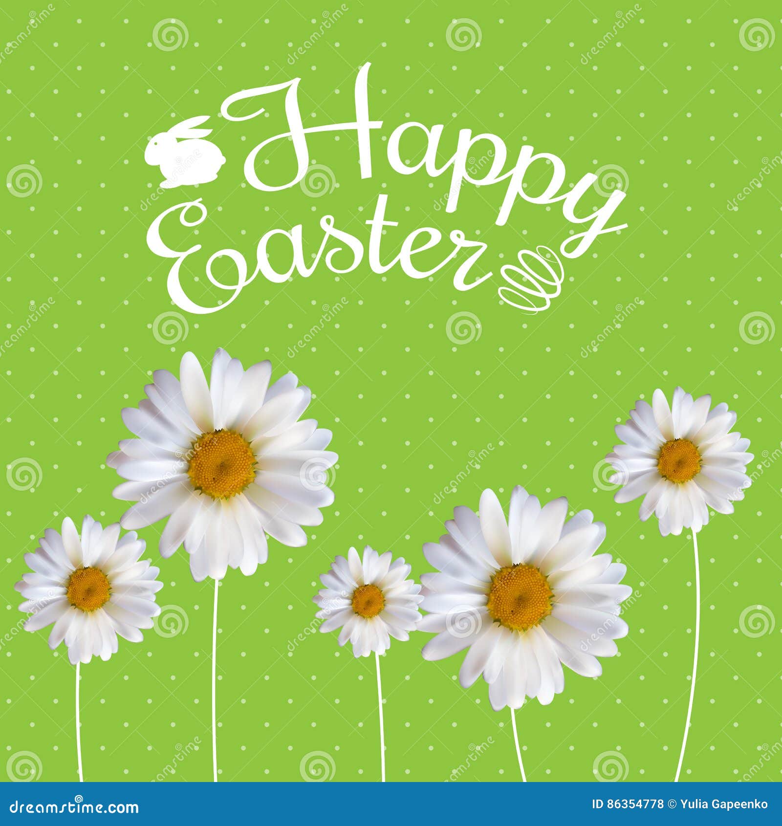 Happy Easter Spring Holiday Background Illustration Stock Vector ...