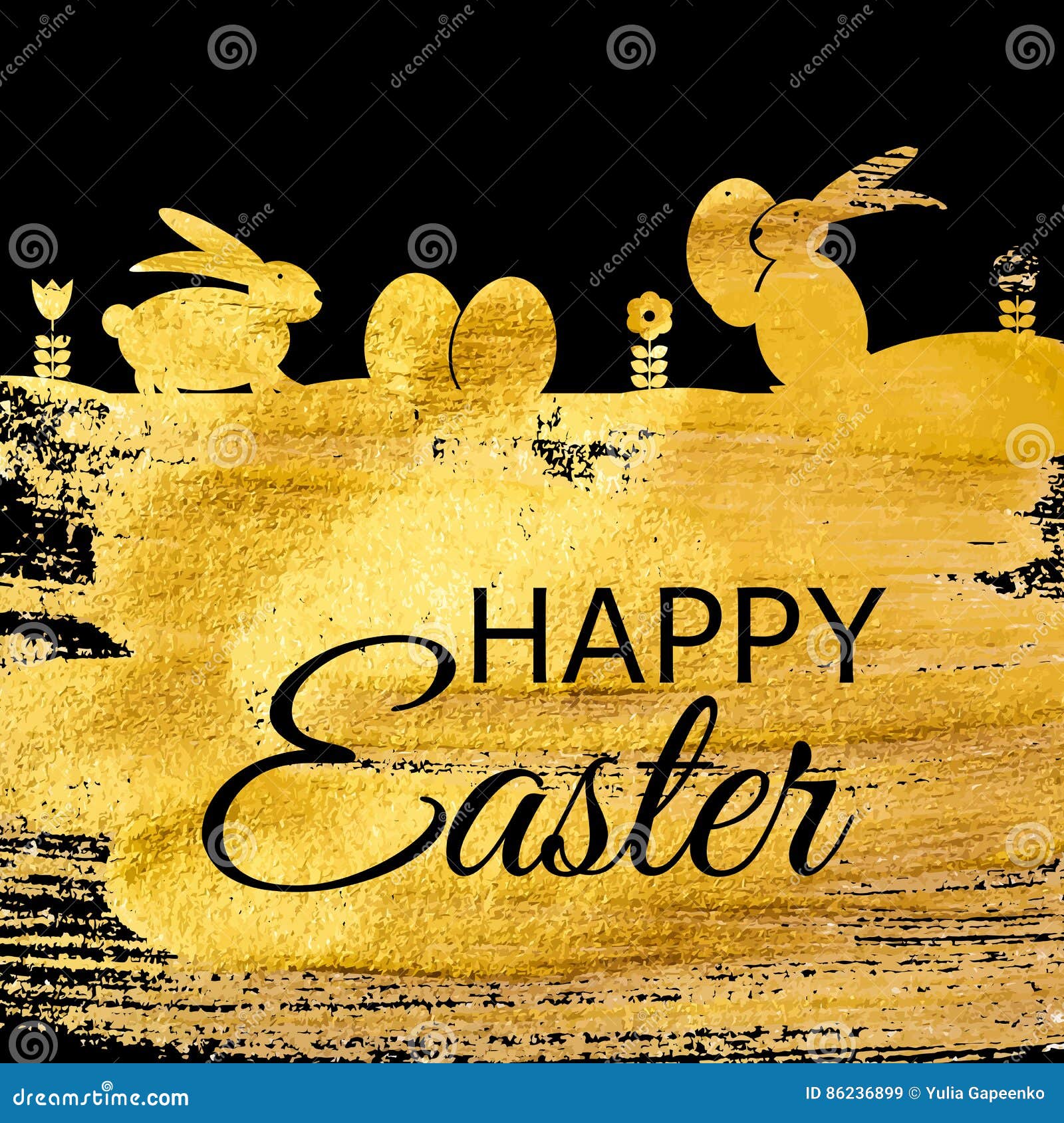 Happy Easter Spring Holiday Background Illustration Stock Vector ...