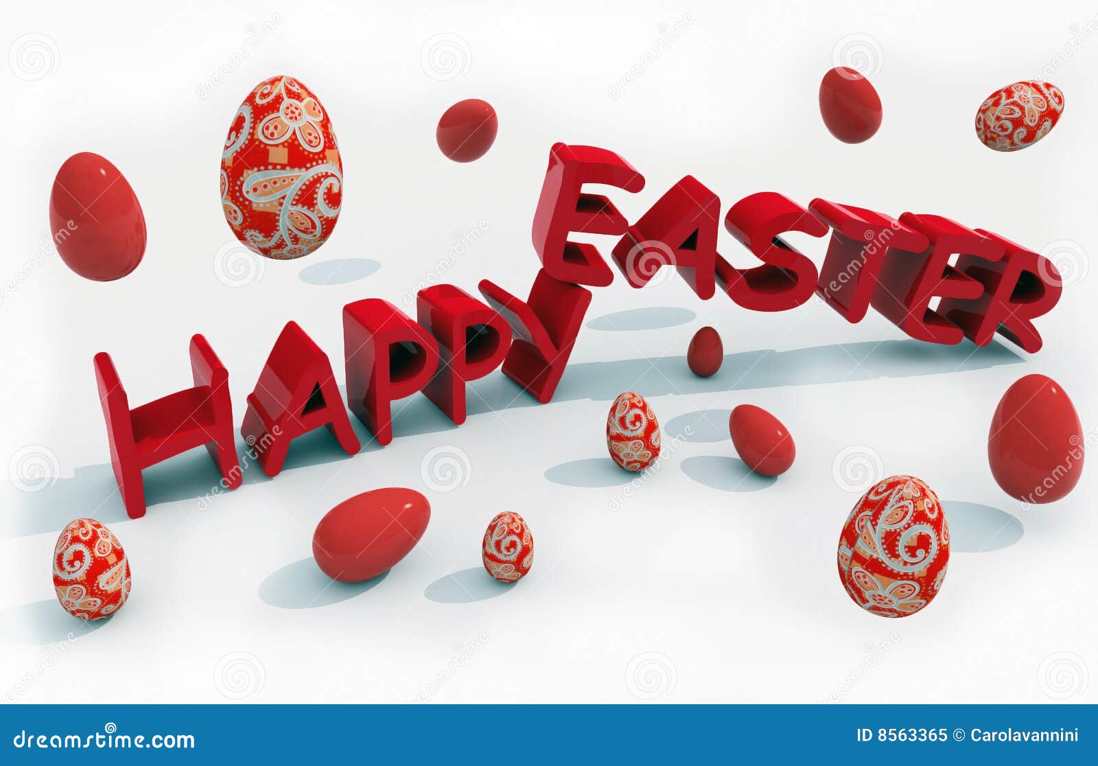 Happy easter text stock illustration. Illustration of objects - 8563365