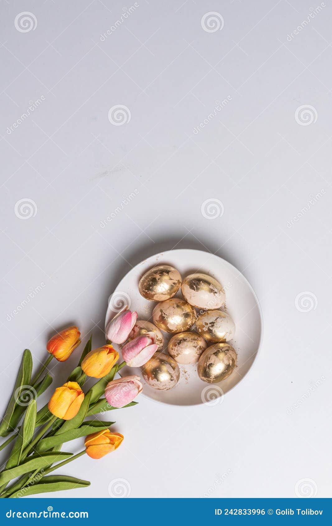 Happy easter time stock photo. Image of golden, decorated - 242833996