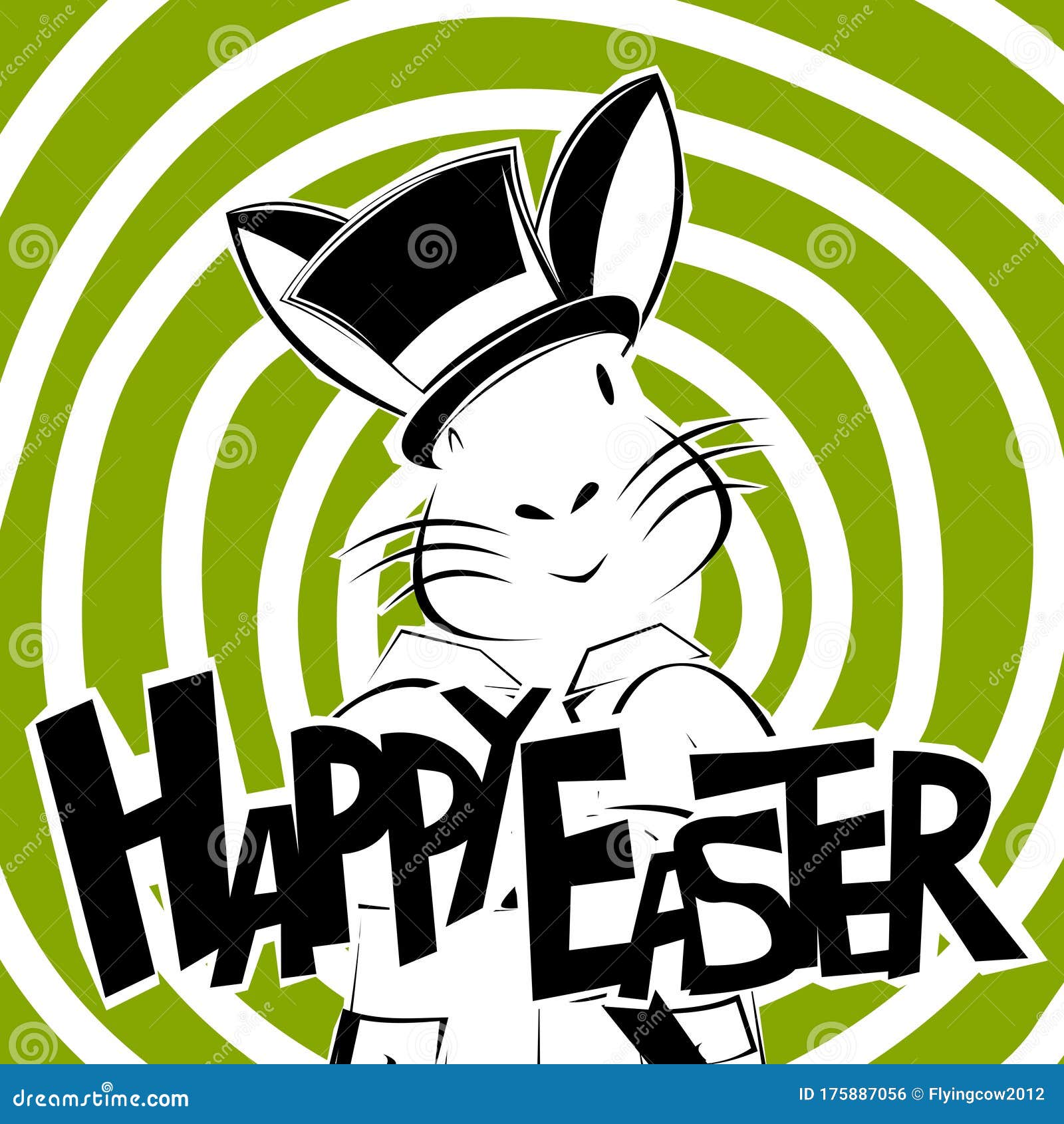 Happy Easter time on Card. stock illustration. Illustration of ...