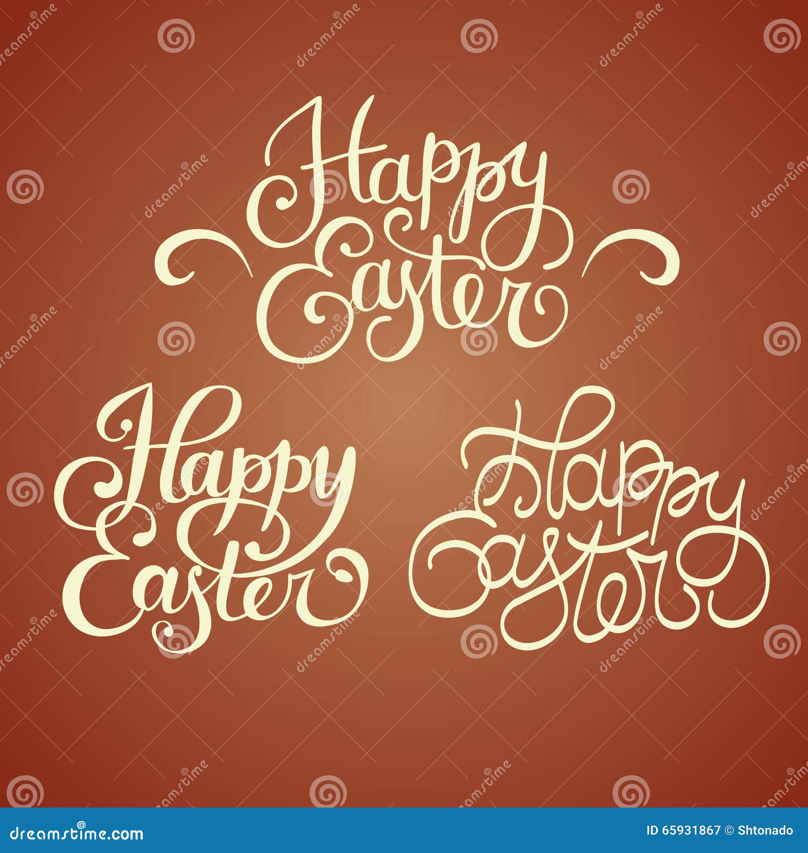 Happy Easter title set stock illustration. Illustration of greeting ...