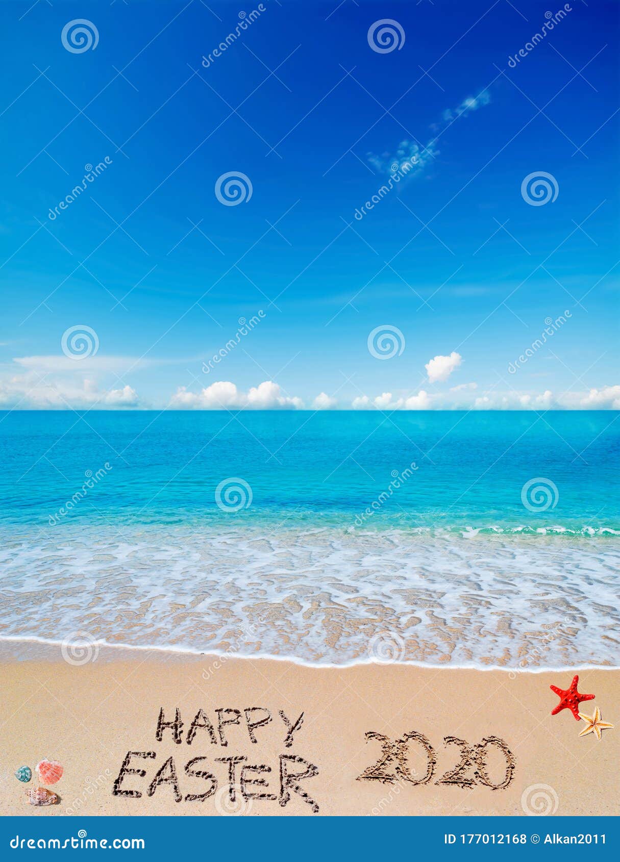 Happy Easter 2020 on a Tropical Stock Photo - Image of happy, beautiful ...