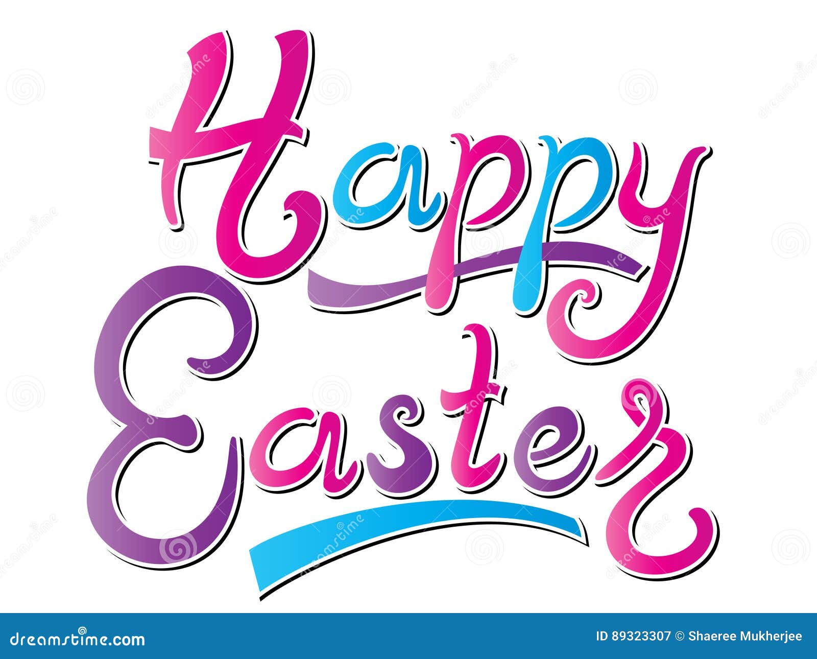 Happy Easter Typography stock illustration. Illustration of greetings ...