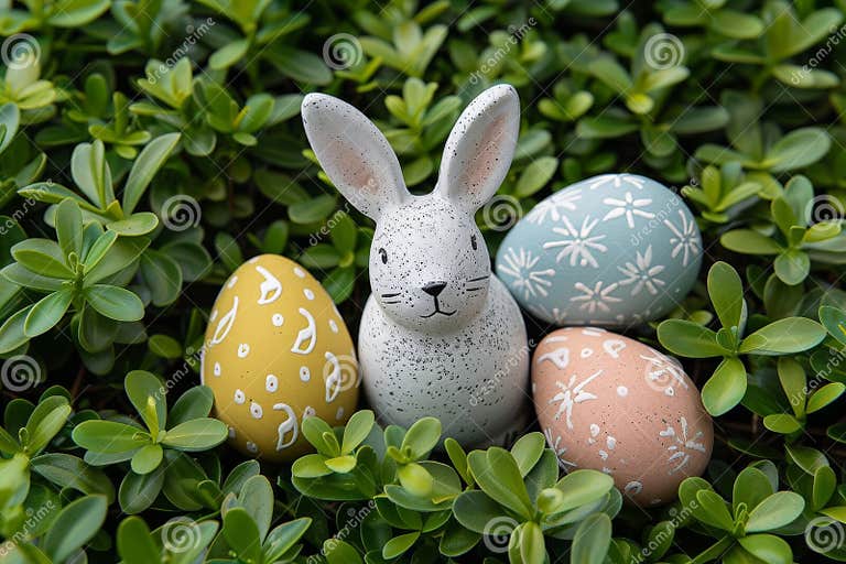 Happy Easter Untouched Area Eggs Easter Blessings Basket. White Basket ...