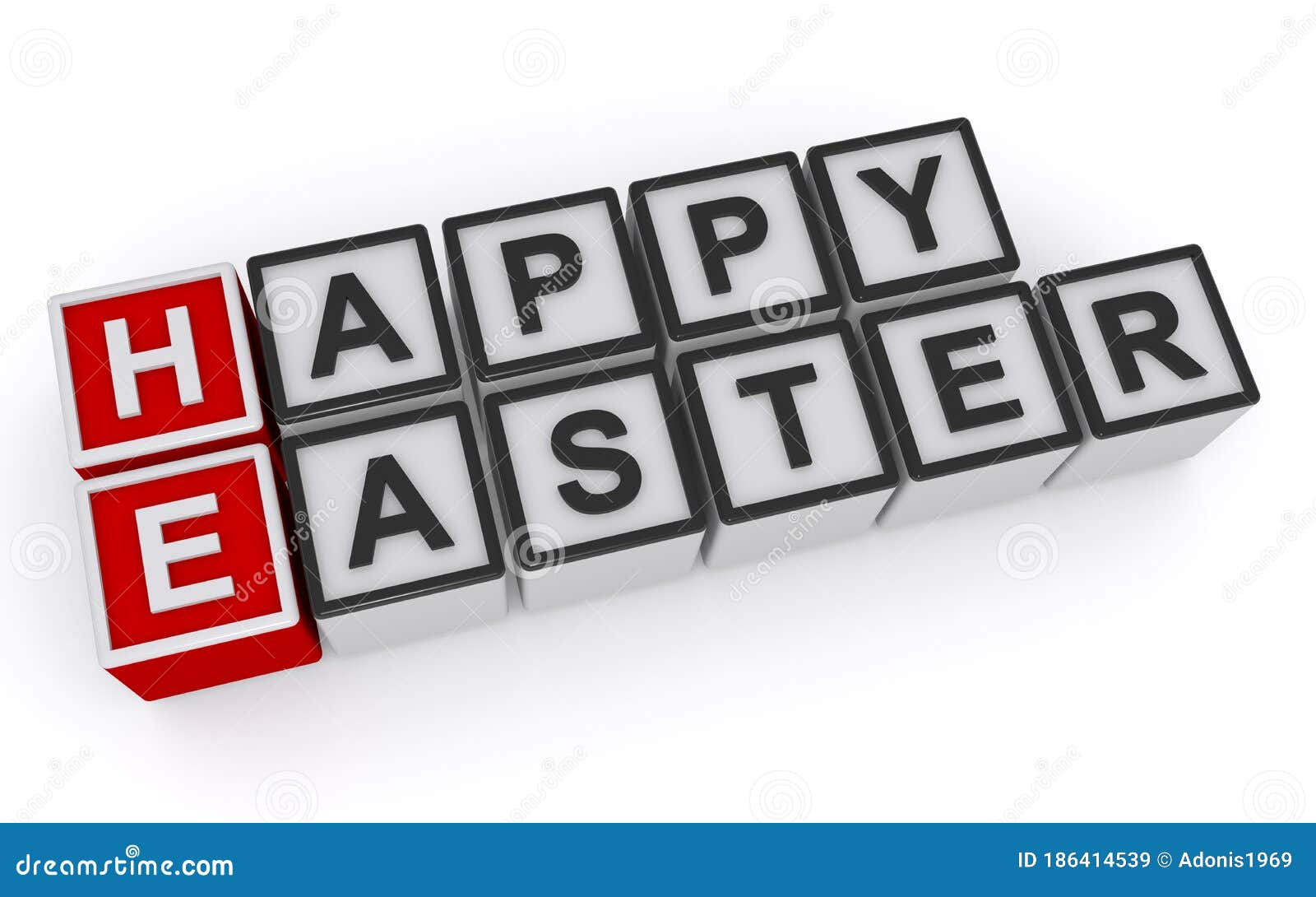 Happy easter word blocks stock illustration. Illustration of decor ...