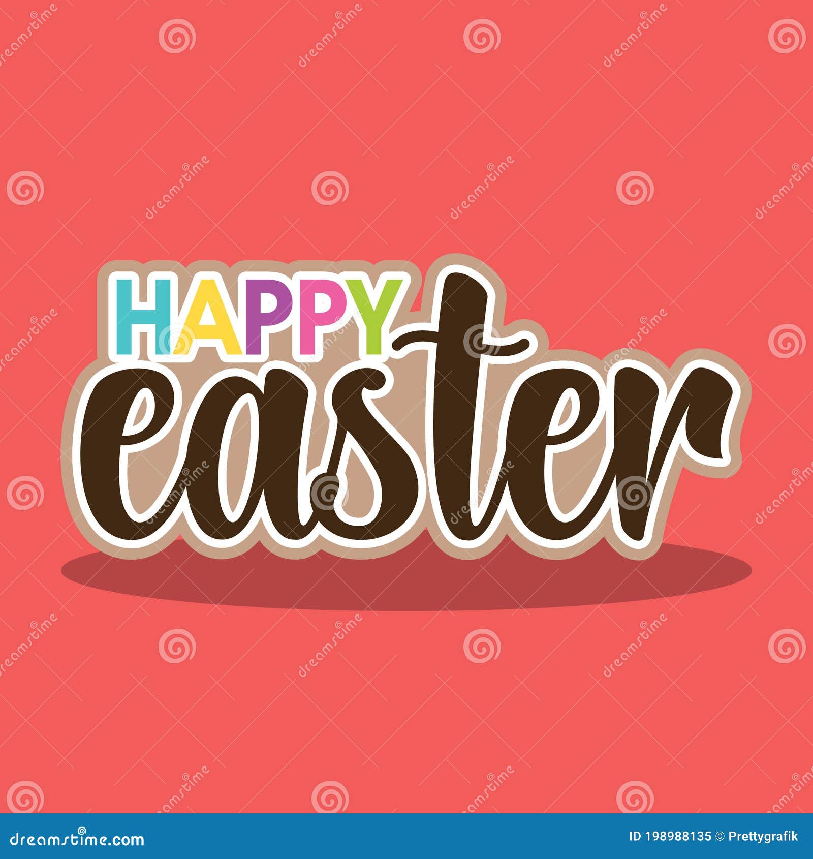 Happy easter word 01 stock vector. Illustration of easter - 198988135