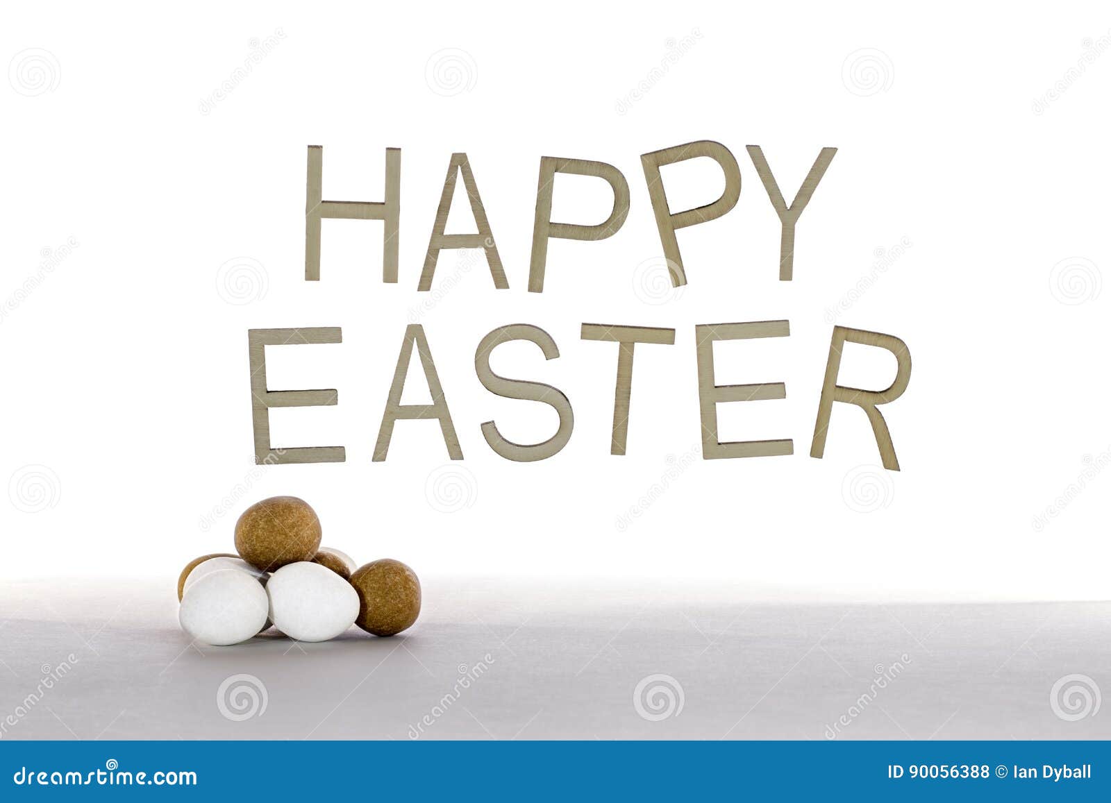 Happy Easter in Words with Mini Easter Eggs Stock Photo - Image of ...
