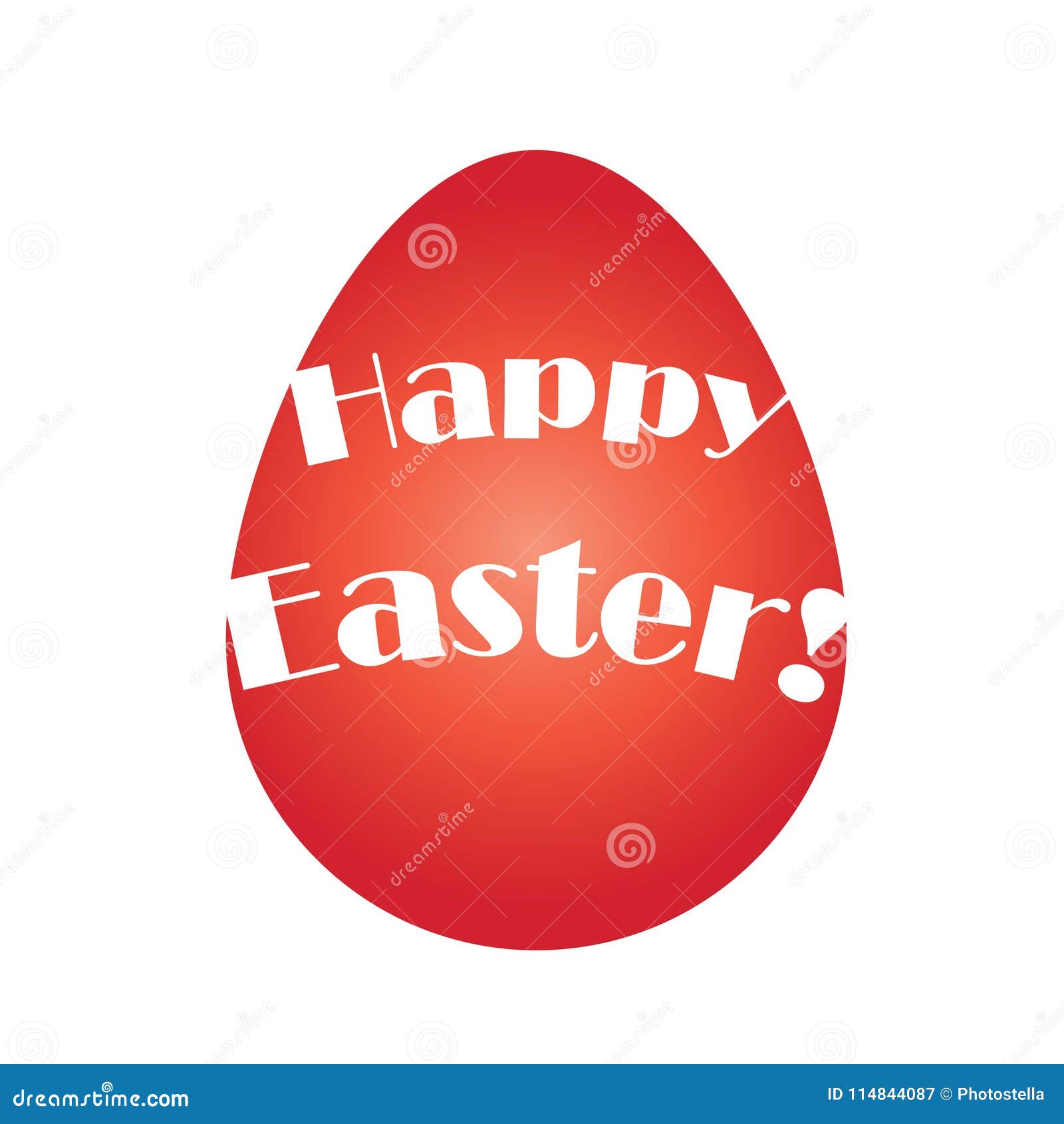 Happy Easter Written on Red Egg Vector Stock Vector - Illustration of ...