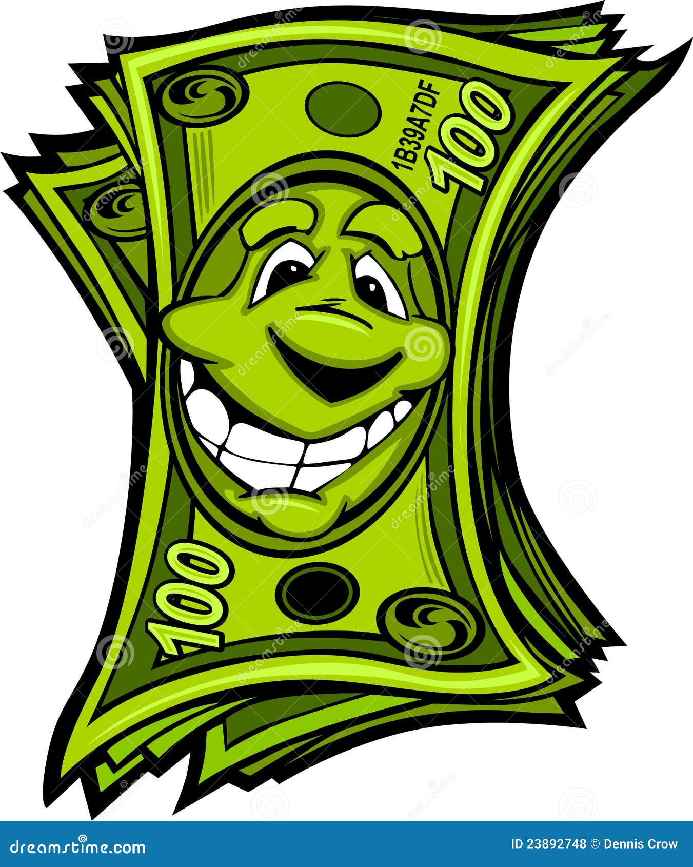 Happy Easy Money Cartoon Illustration Stock Vector - Illustration of ...