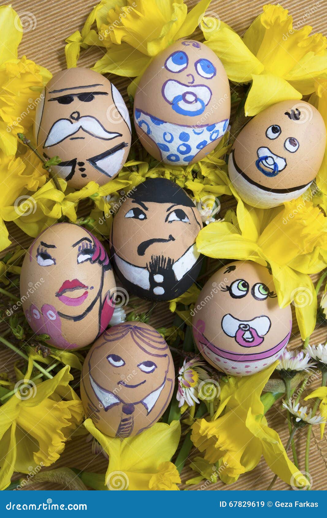 Easter Egg Designs Faces