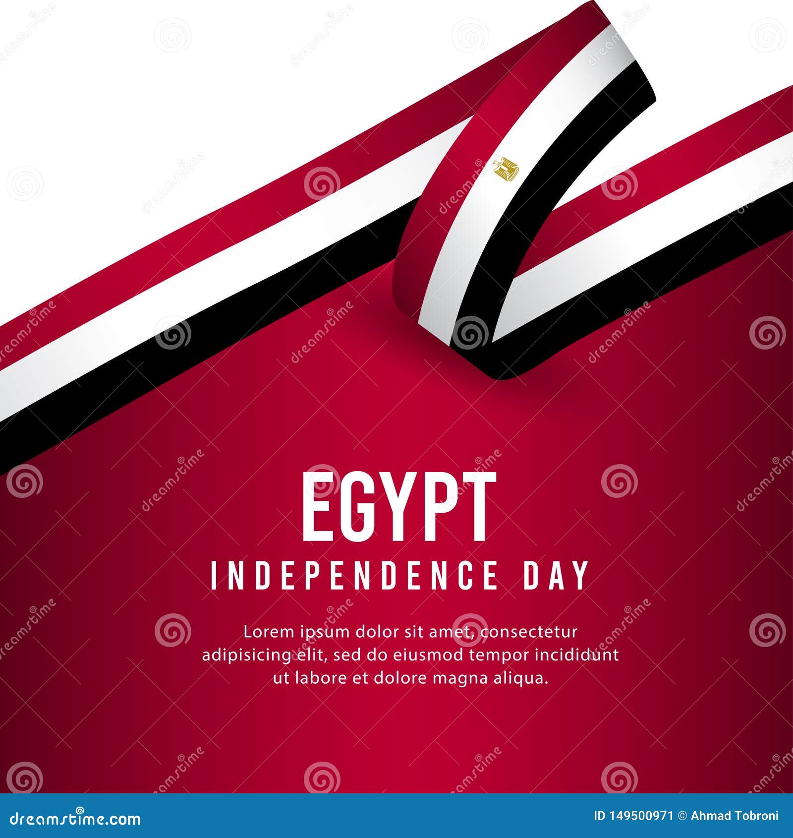 Happy Egypt Independence Day Celebration Poster Vector Template Design ...