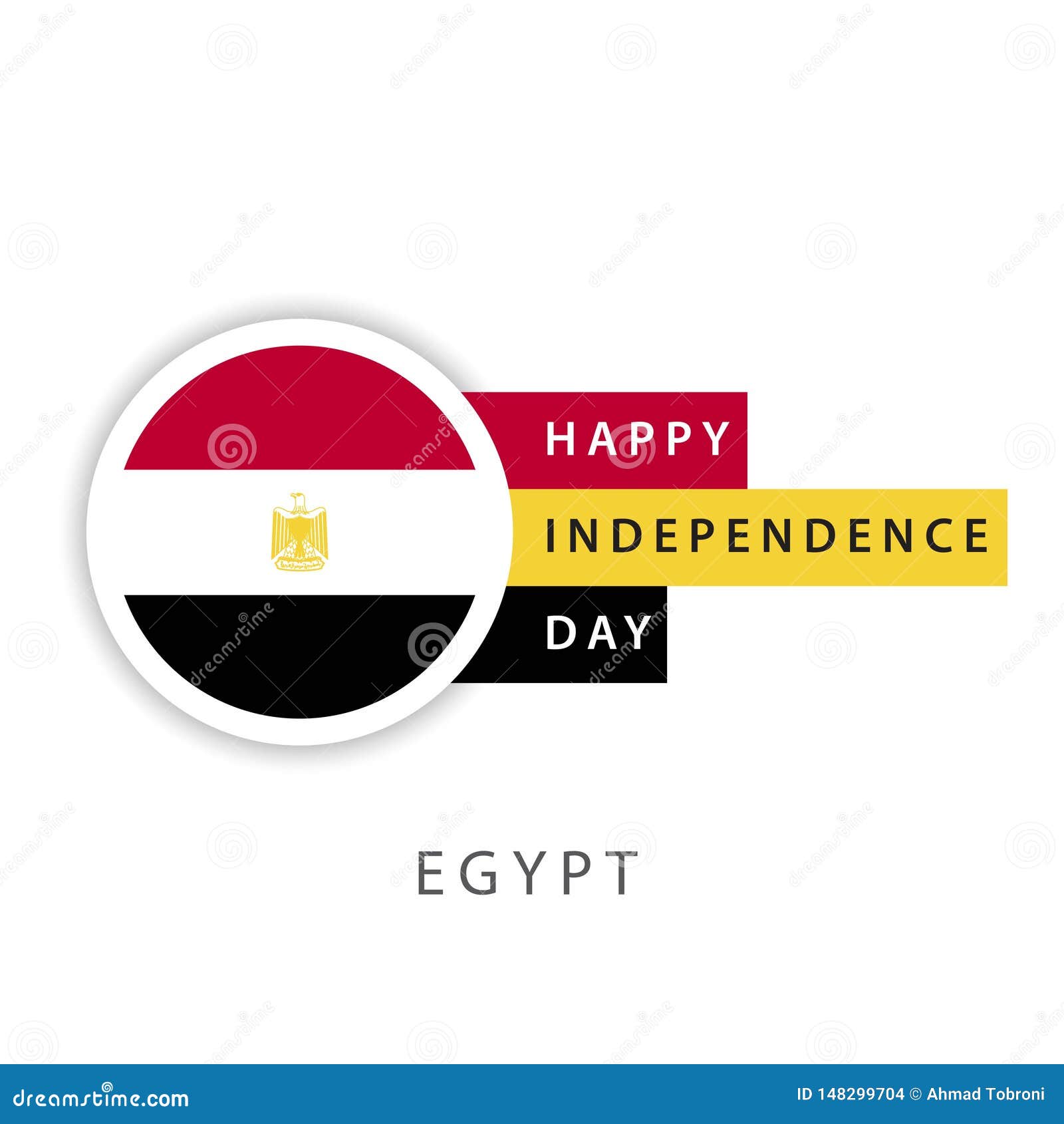Happy Egypt Independence Day Vector Template Design Illustrator Stock ...