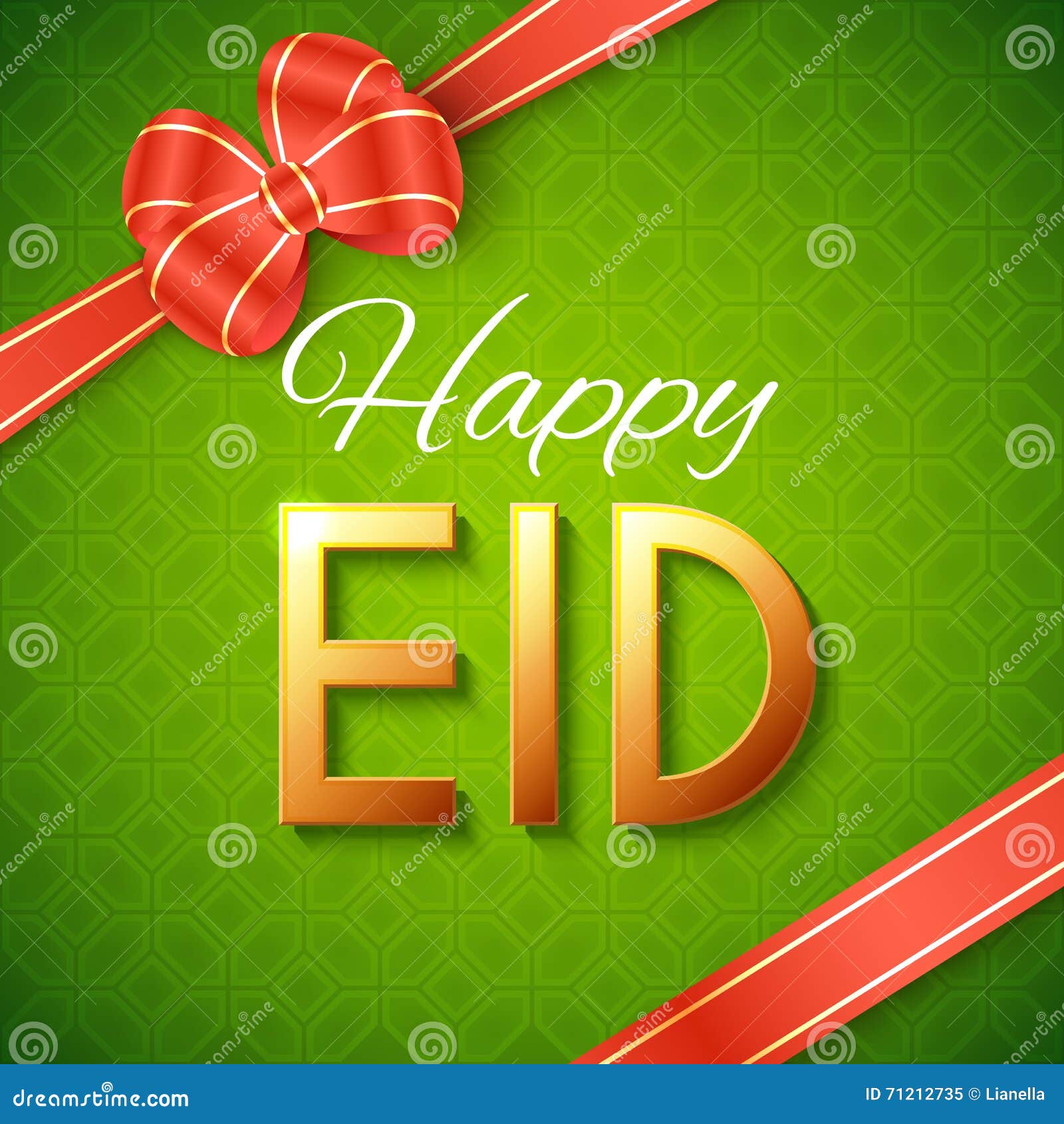 Happy Eid Islamic Greeting Background Stock Vector - Illustration of ...