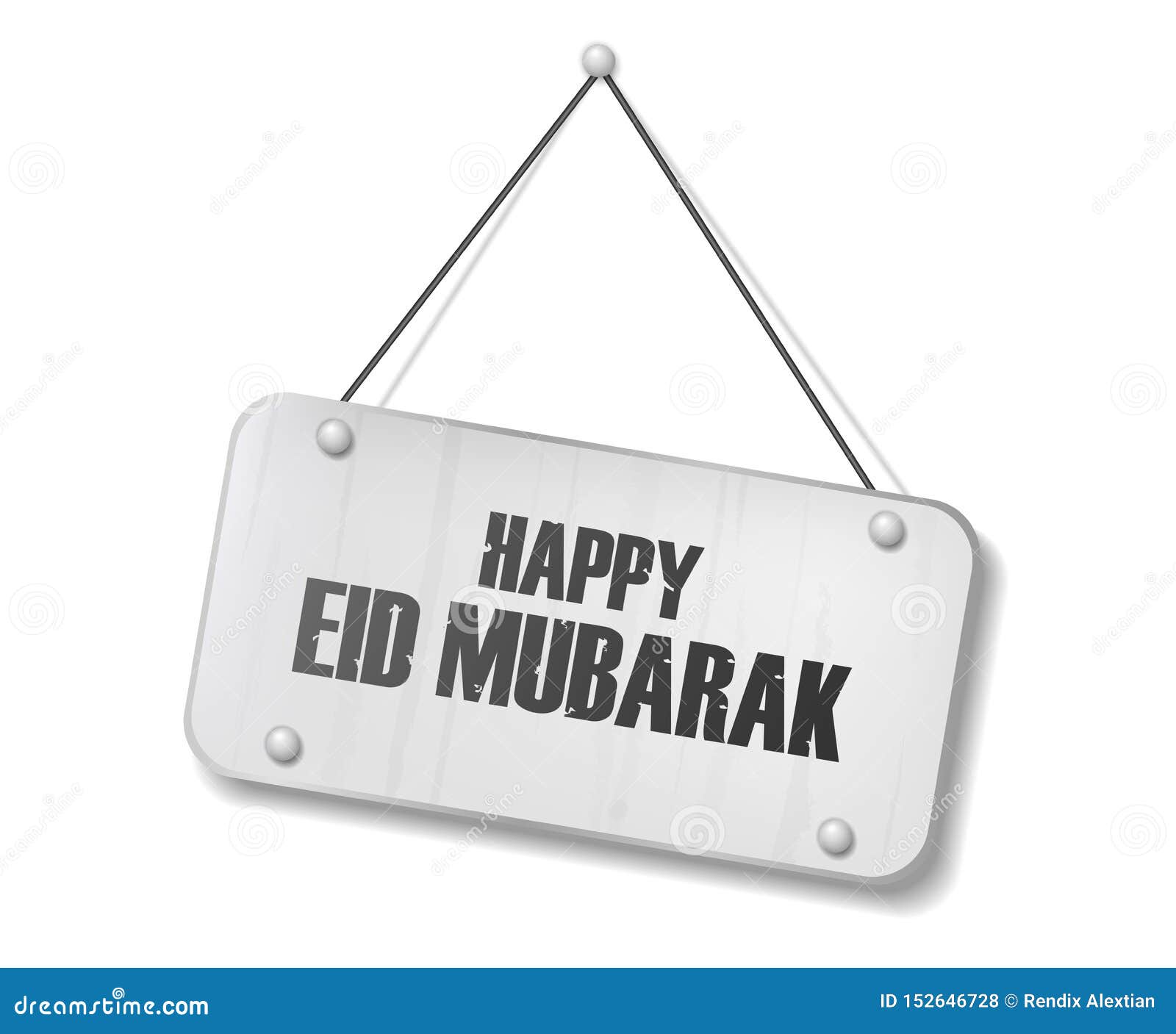 Happy Eid Mubarak Sign иллюстрация вектора. иллюстрации насчитывающей ...