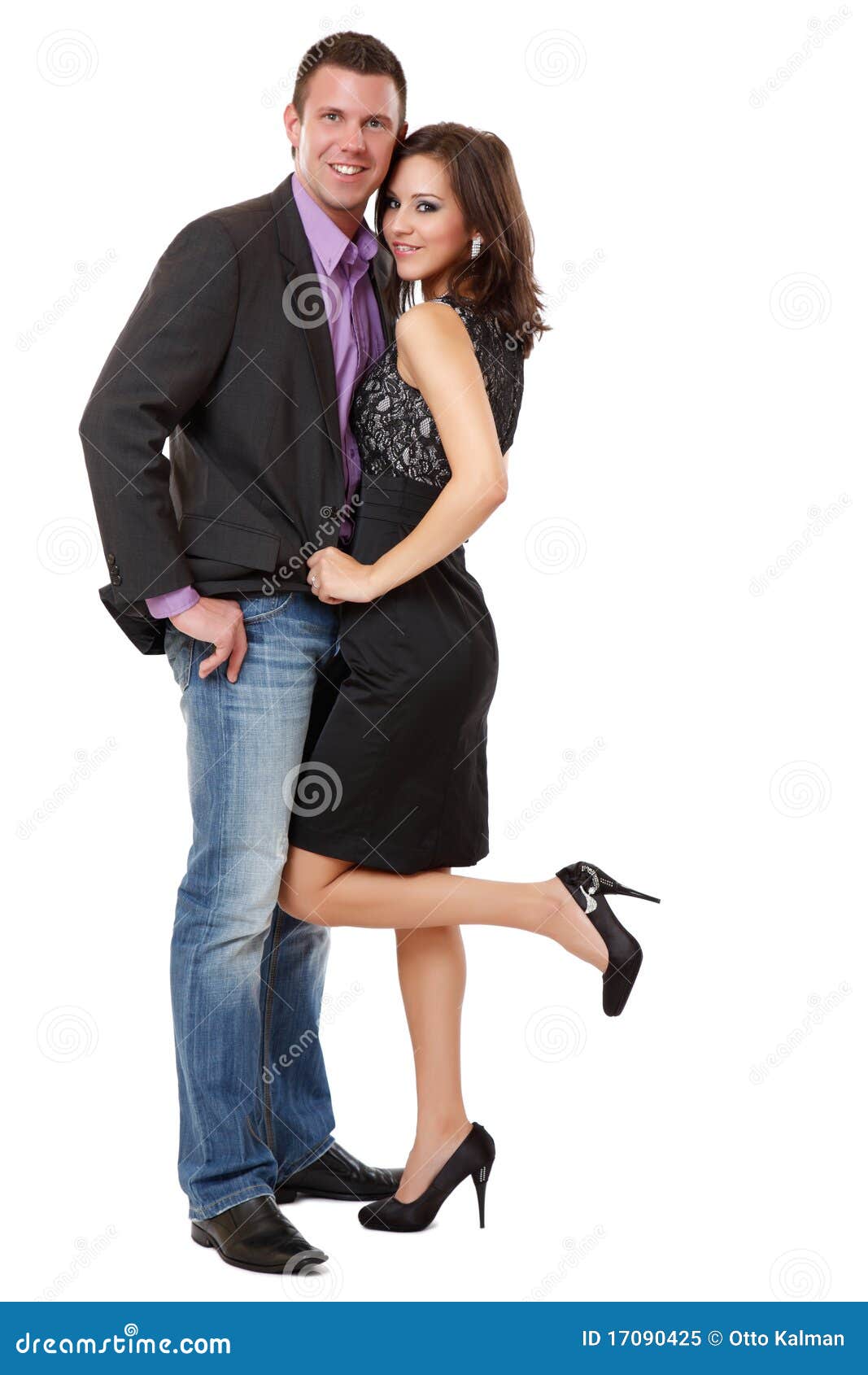 Elegant Couple Dancers Dancing Silhouette Royalty-Free Stock Photo ...