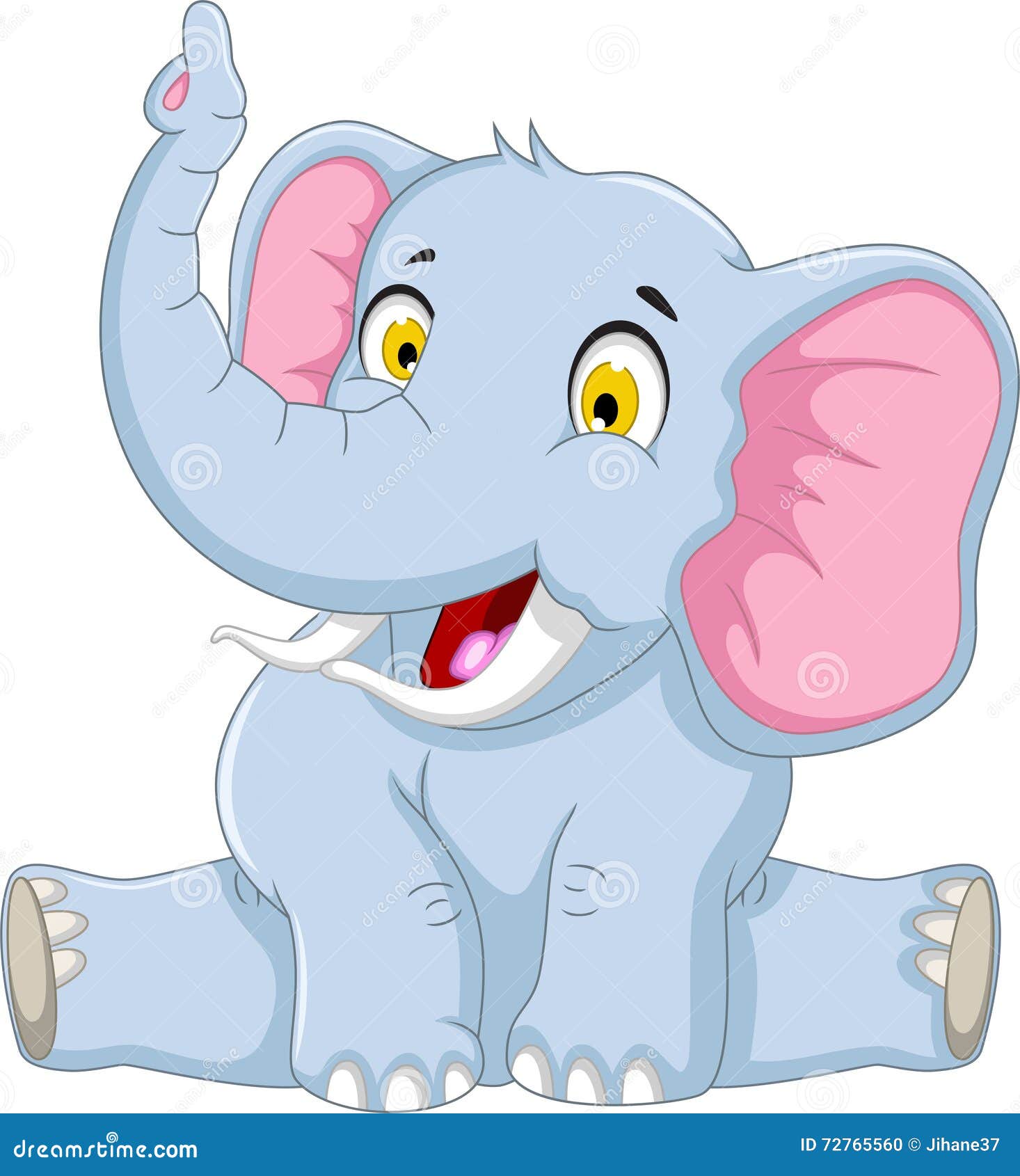 Happy elephant cartoon stock illustration. Illustration of design ...