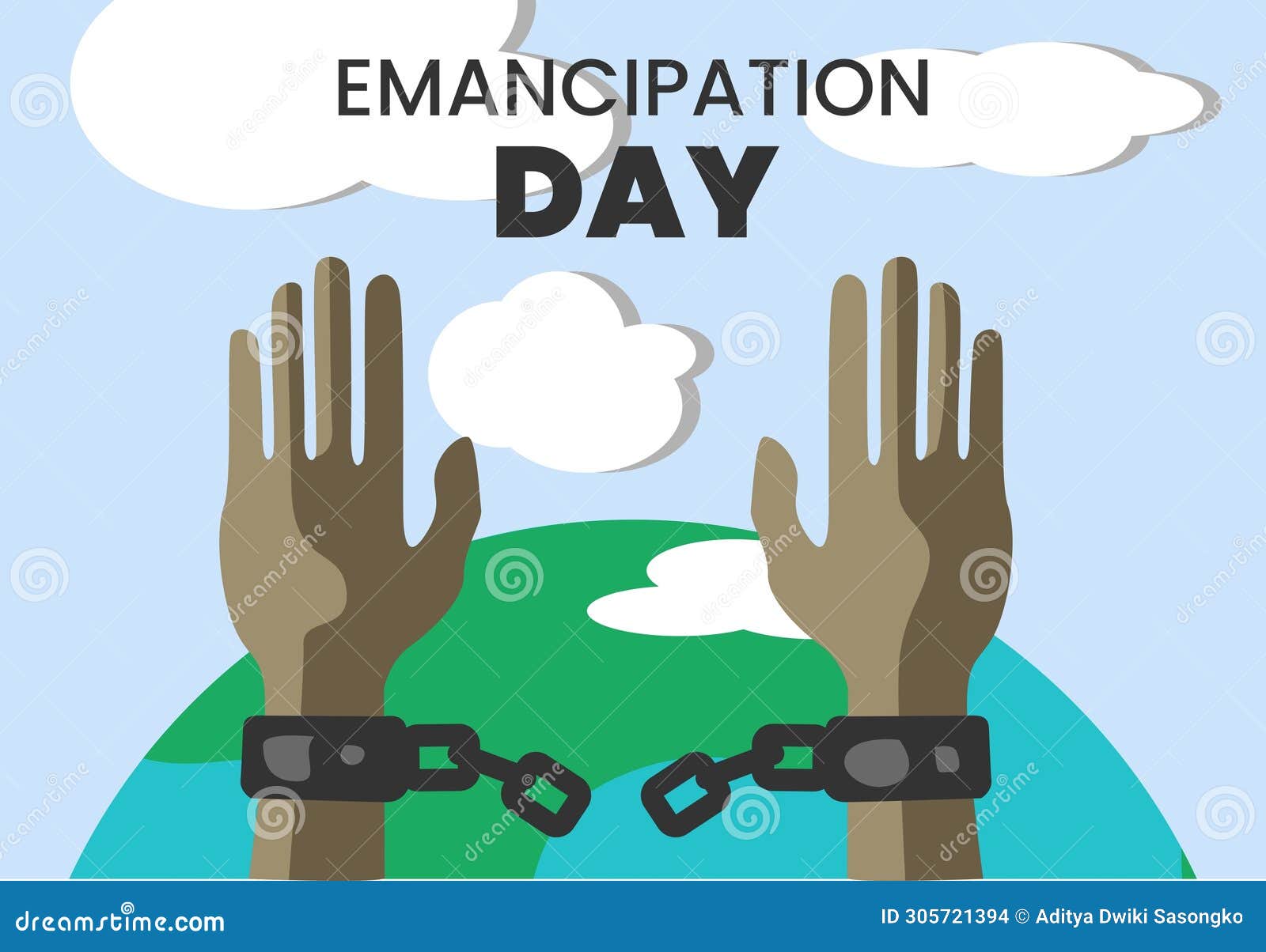 Happy Emancipation Day Vector Graphic for Poster or Background Stock ...