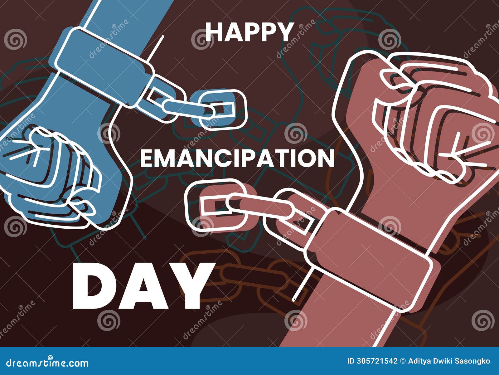 Happy Emancipation Day Vector Graphic for Poster or Background Stock ...