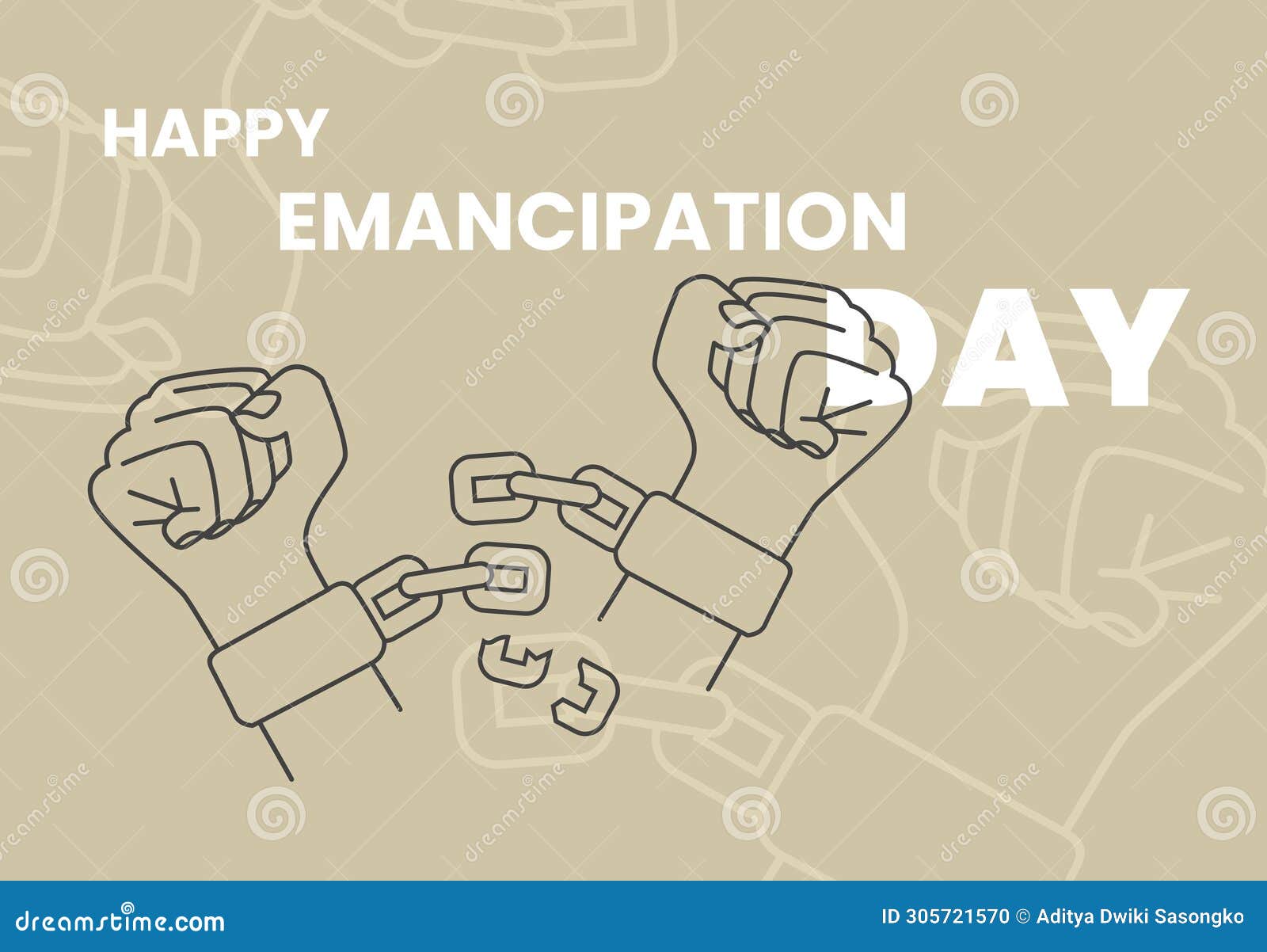 Happy Emancipation Day Vector Graphic for Poster or Background Stock ...