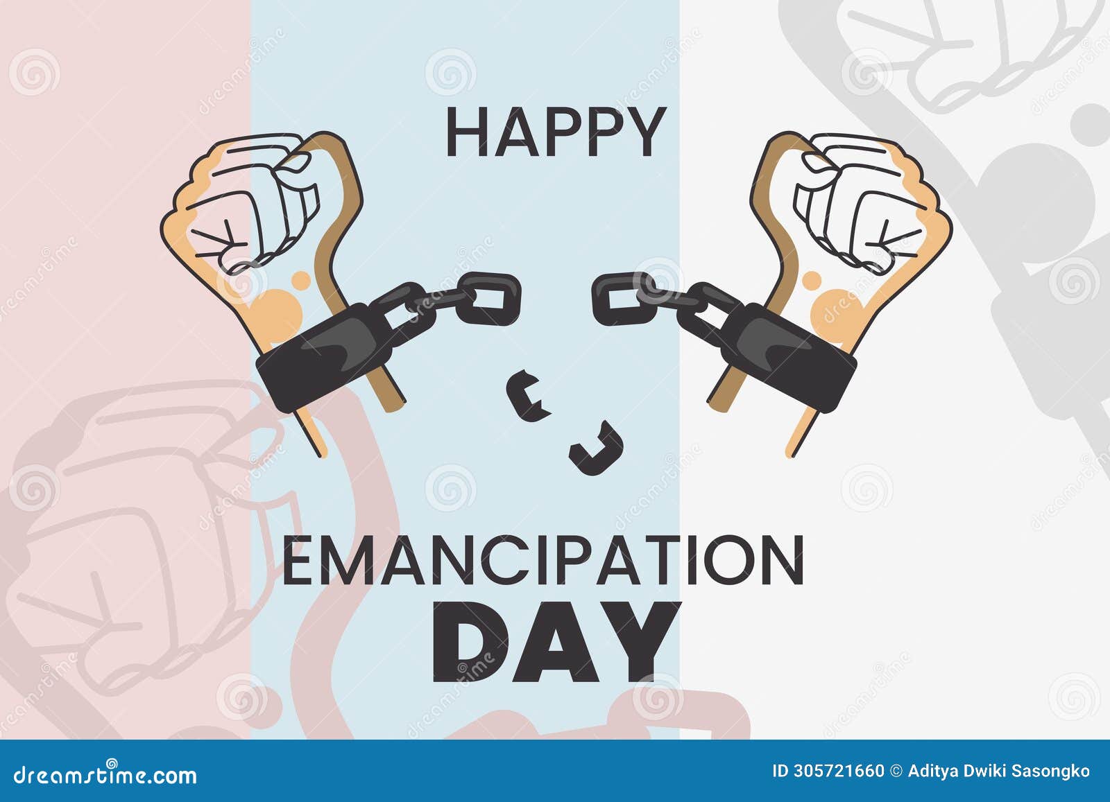 Happy Emancipation Day Vector for Poster or Background Stock ...
