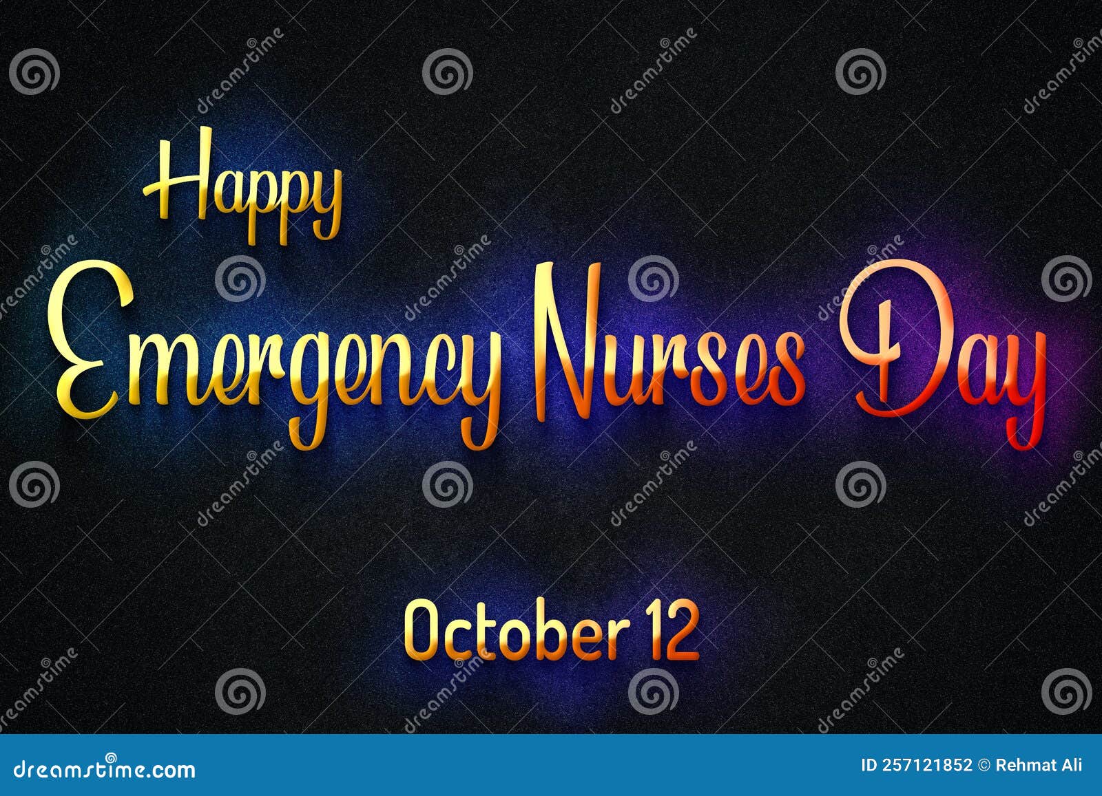 Happy Emergency Nurses Day, October 12, Empty Space for Text, Copy ...