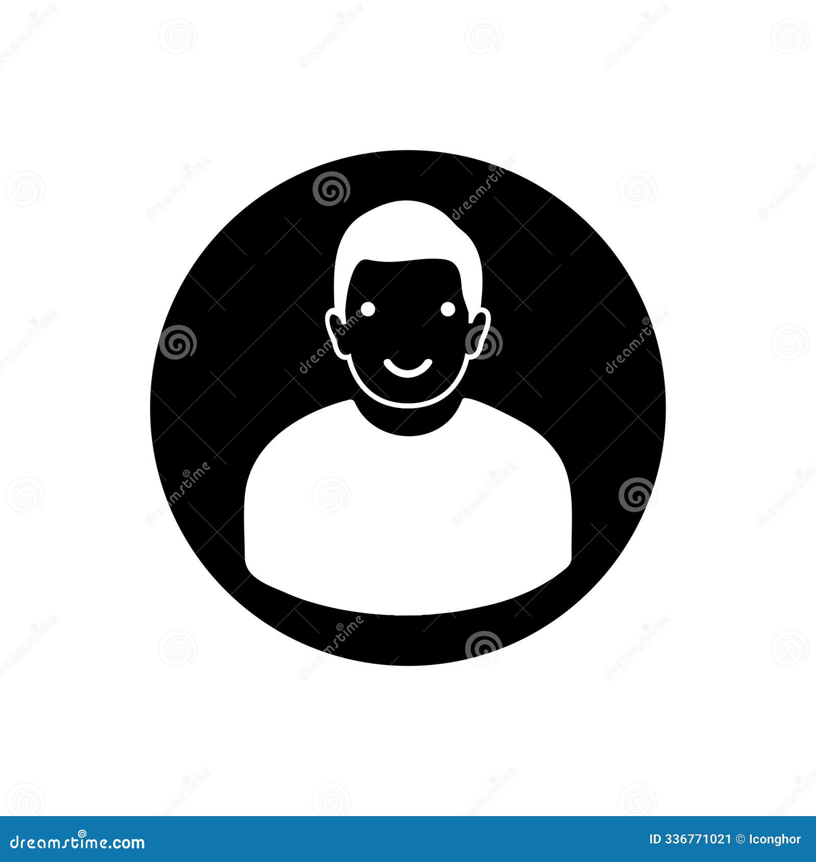 Happy Emo Icon. Rounded Button Style Editable Vector EPS Symbol Stock ...