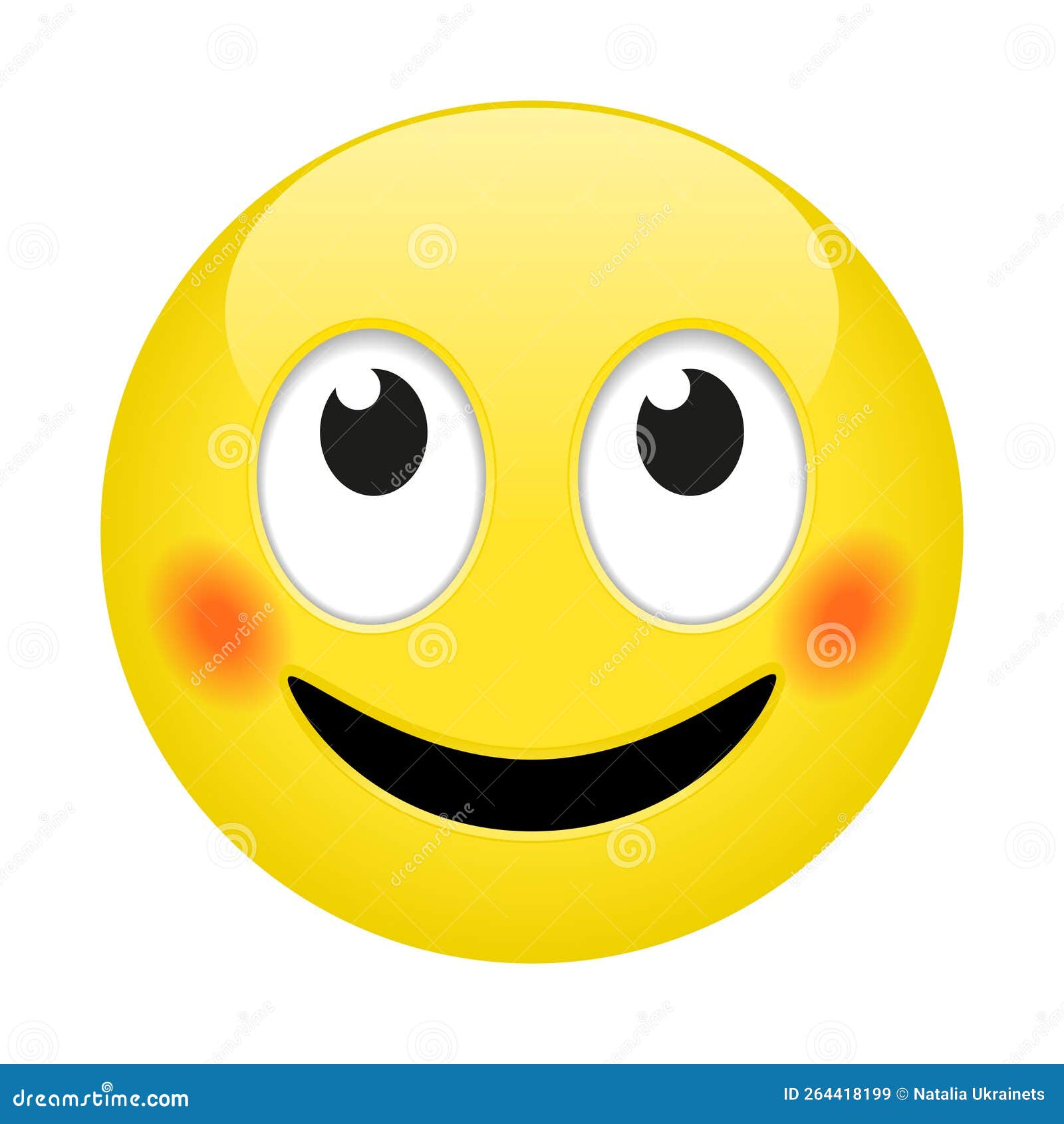 Happy Emoticon stock vector. Illustration of face, style - 264418199
