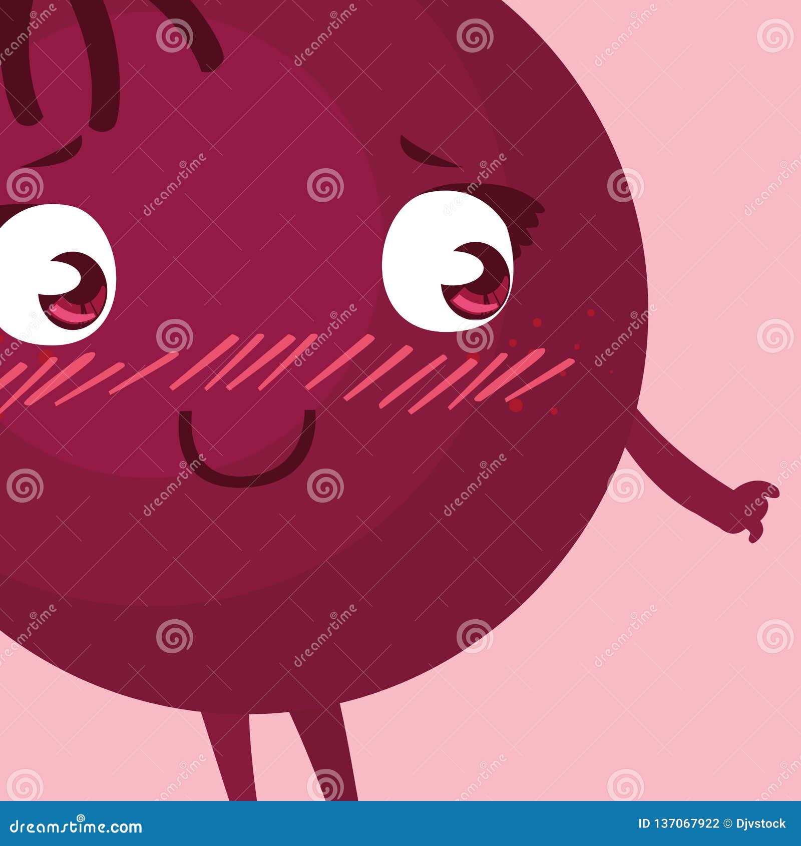Happy Emoticon Kawaii Character Stock Vector - Illustration of ...